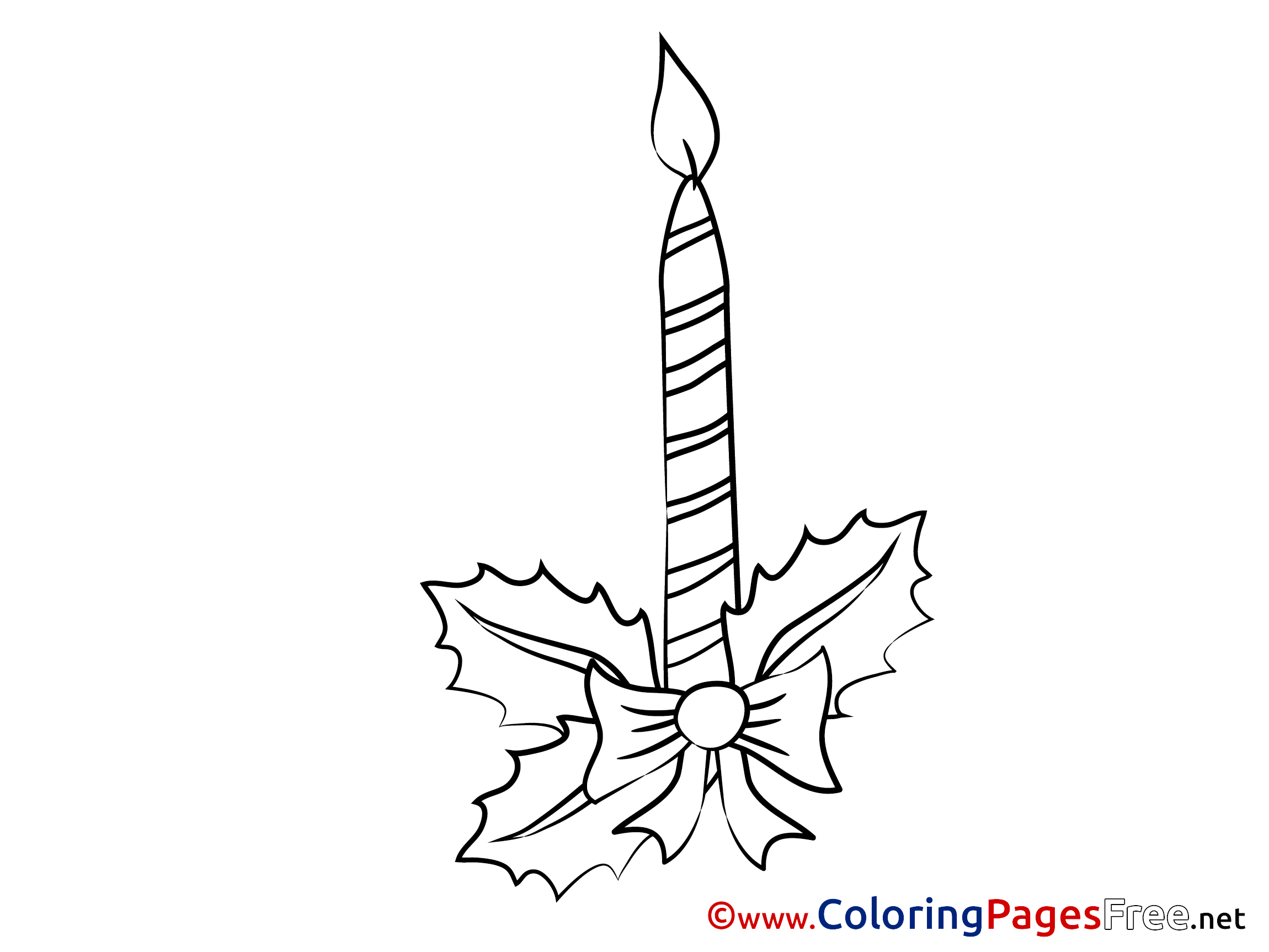 candle coloring page free