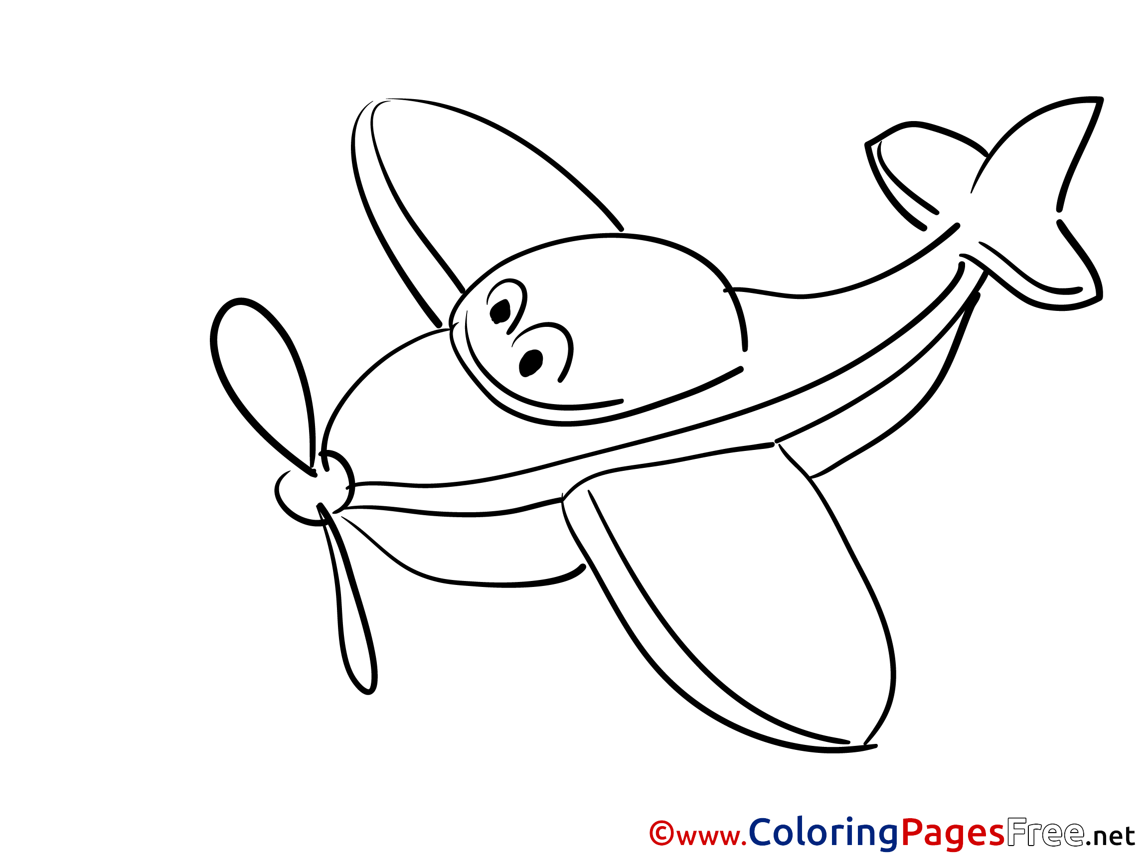 Travel Airplane download Colouring Page