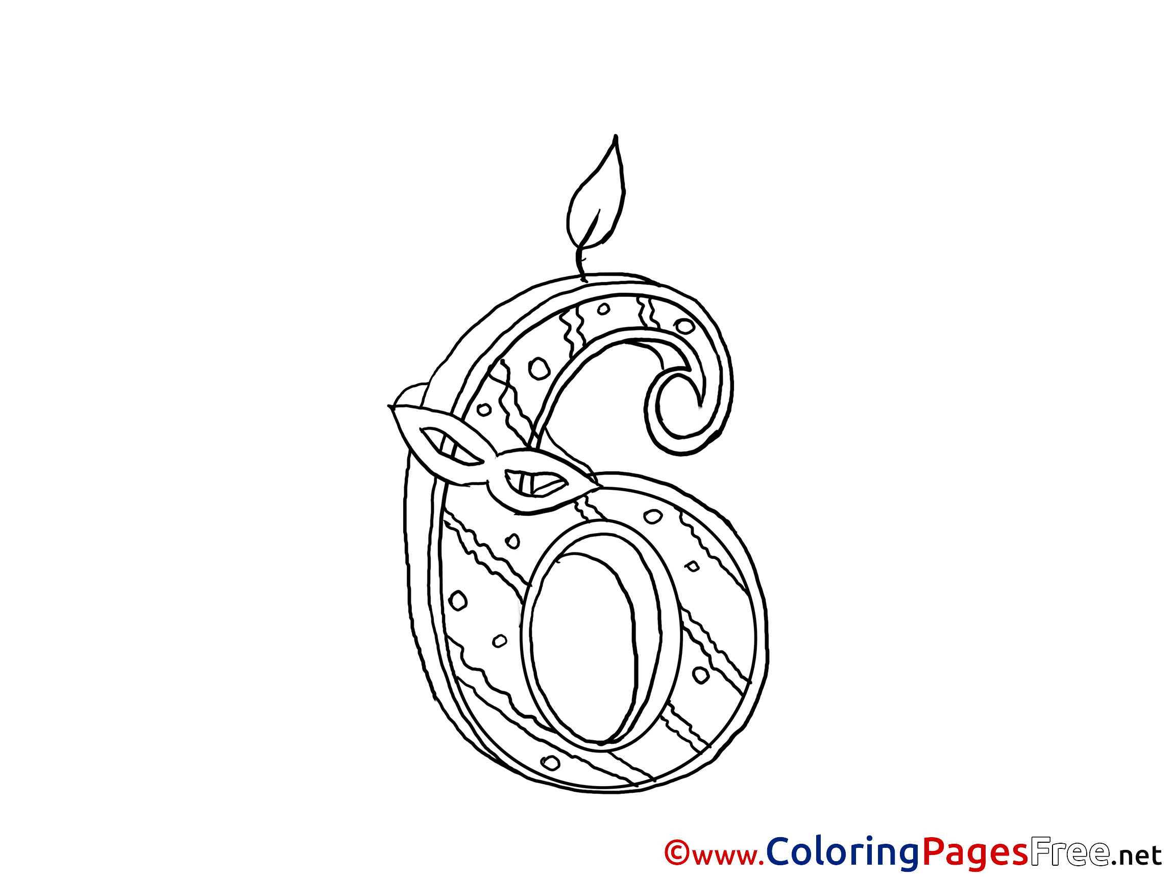 6th Birthday Coloring Pages