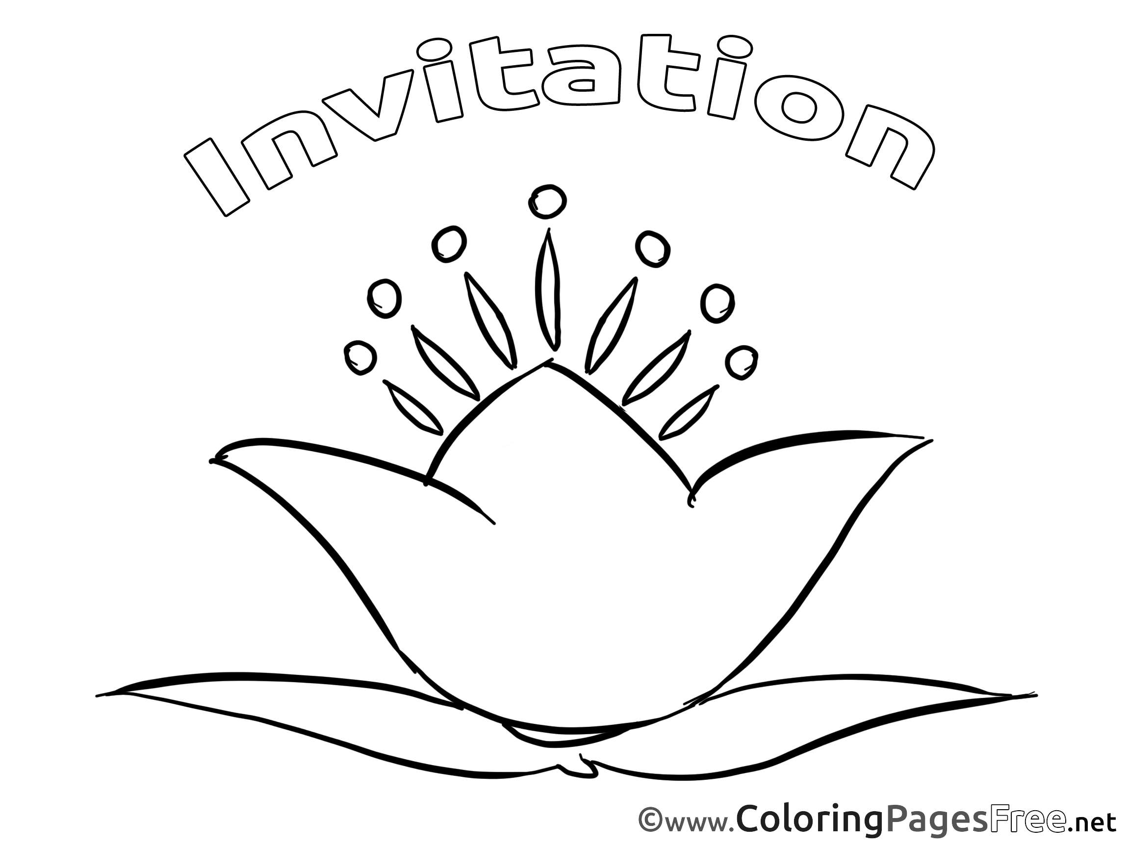 Card Invitation Birthday Coloring Pages download