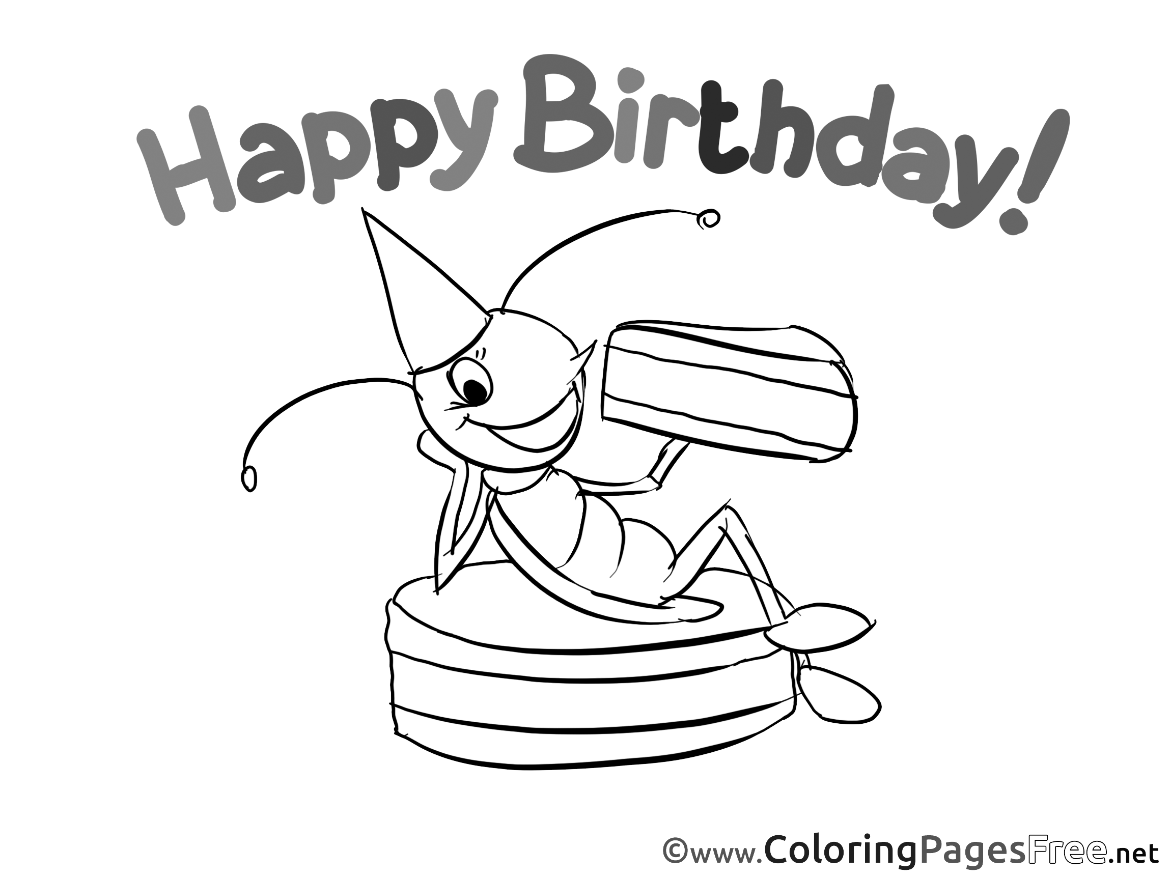 Cockroach Coloring Sheets Birthday free