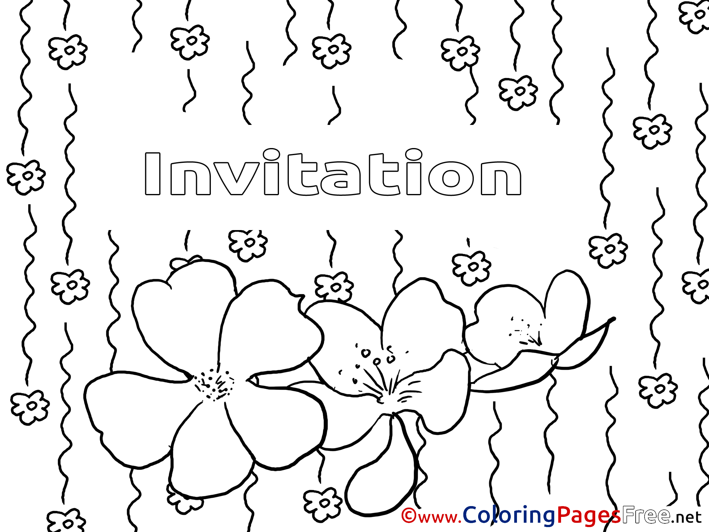 Summer for Kids Birthday Colouring Page