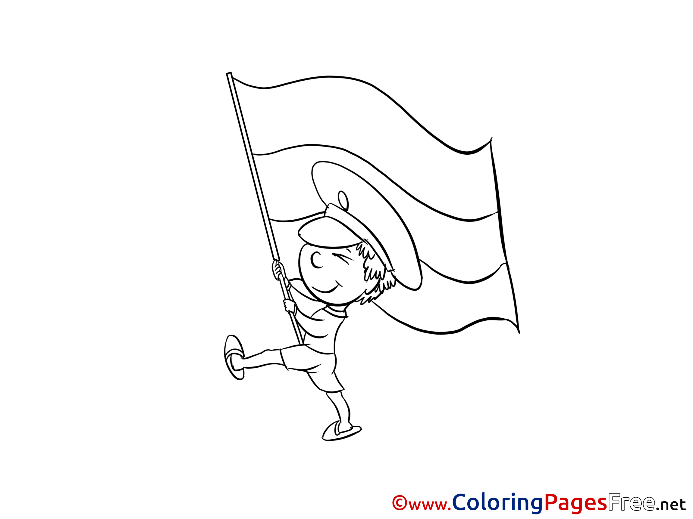 Flag for Children free Coloring Pages