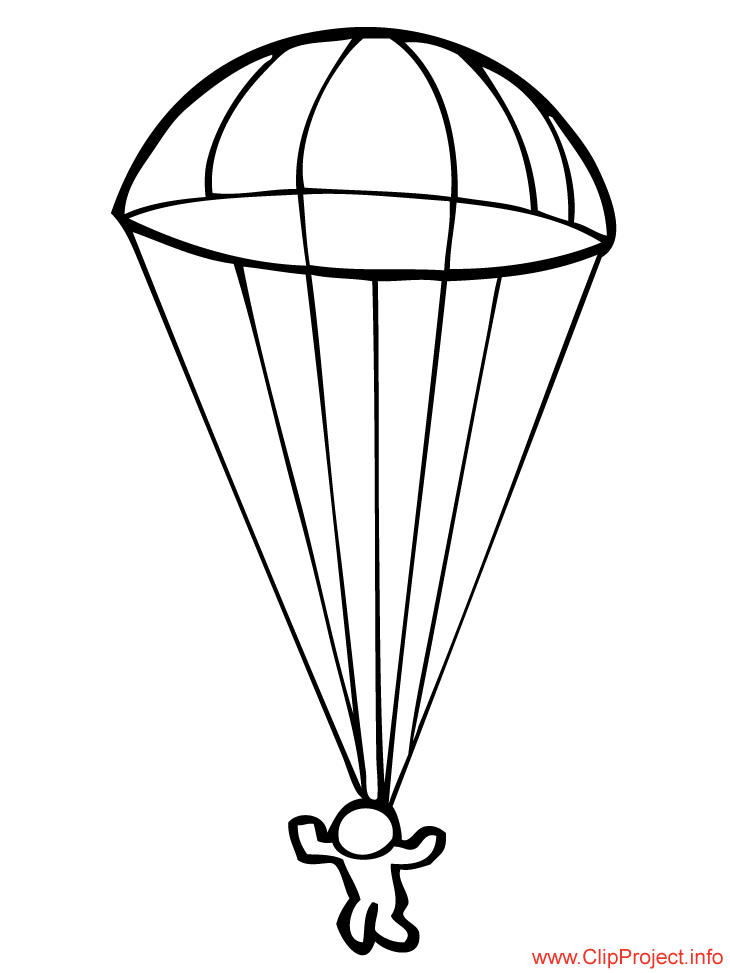 Parachutist picture to color