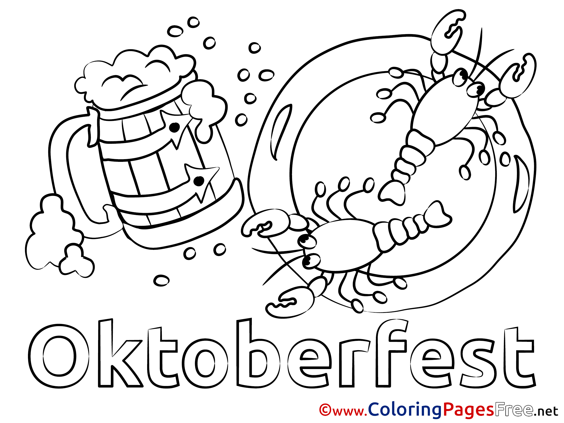 crawfish coloring page free