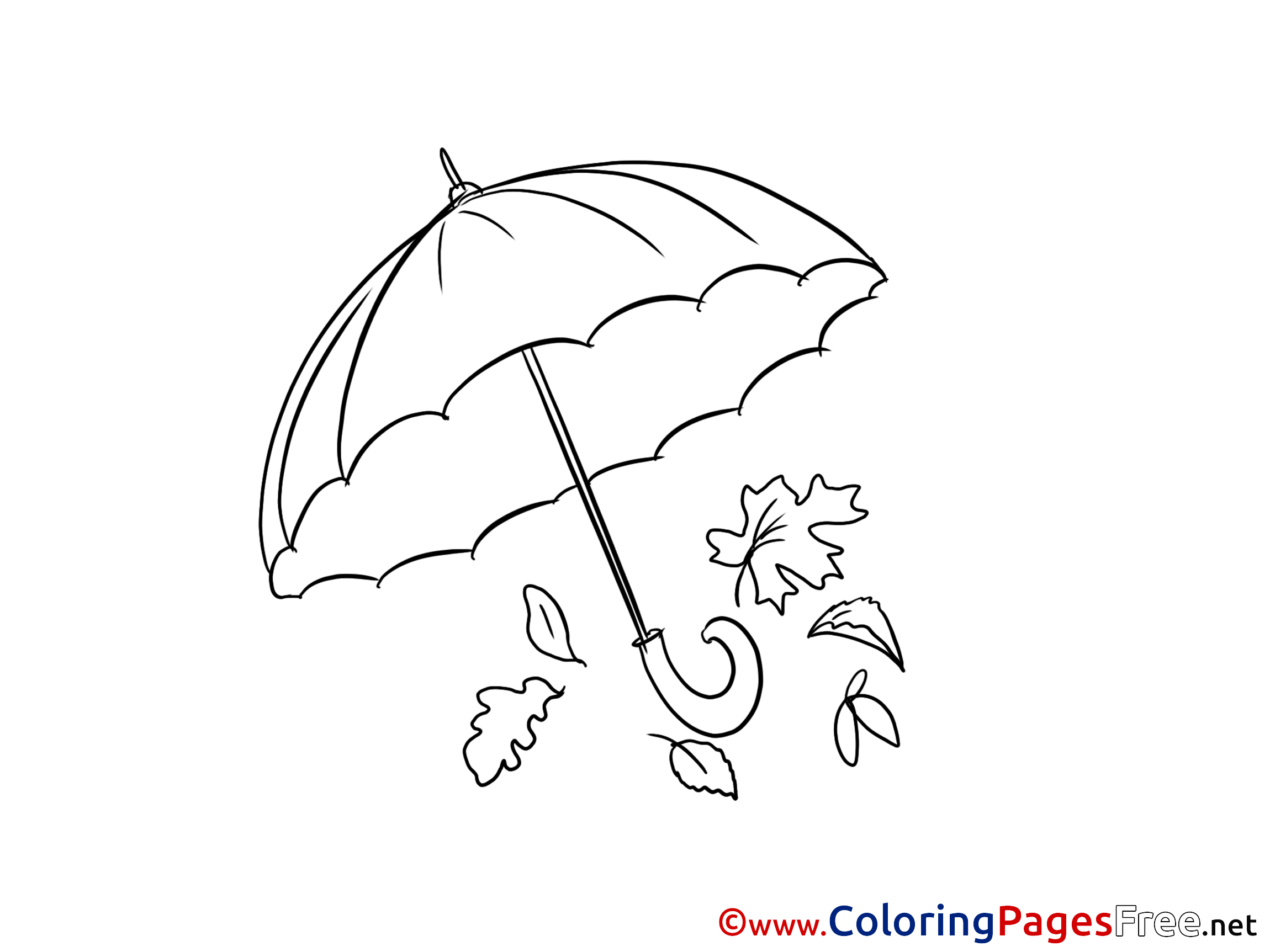 umbrella coloring sheet free