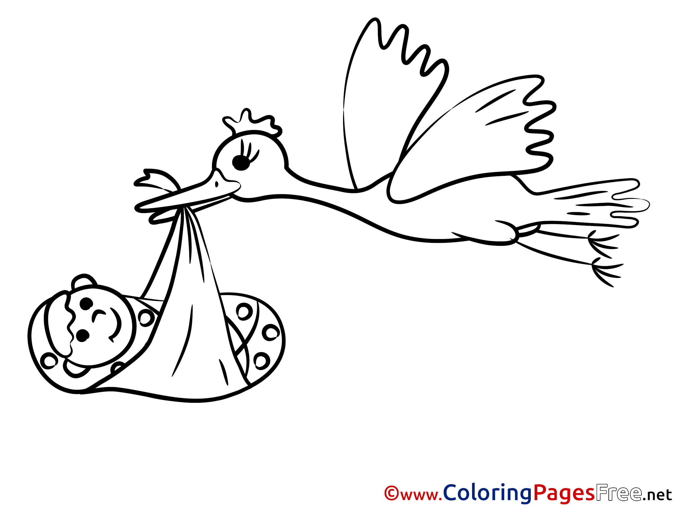 baby bird coloring page free printable