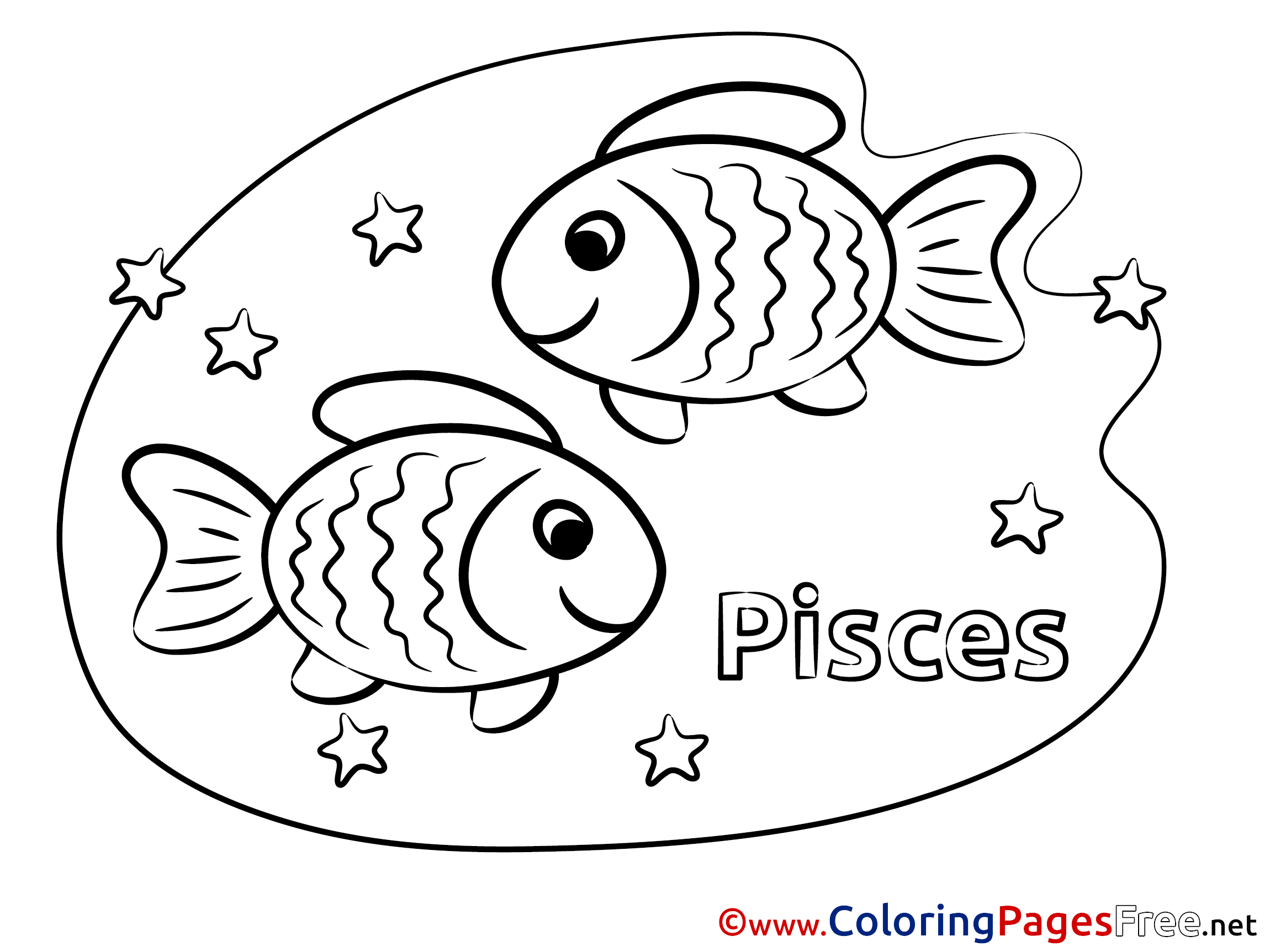 pisces coloring sheet