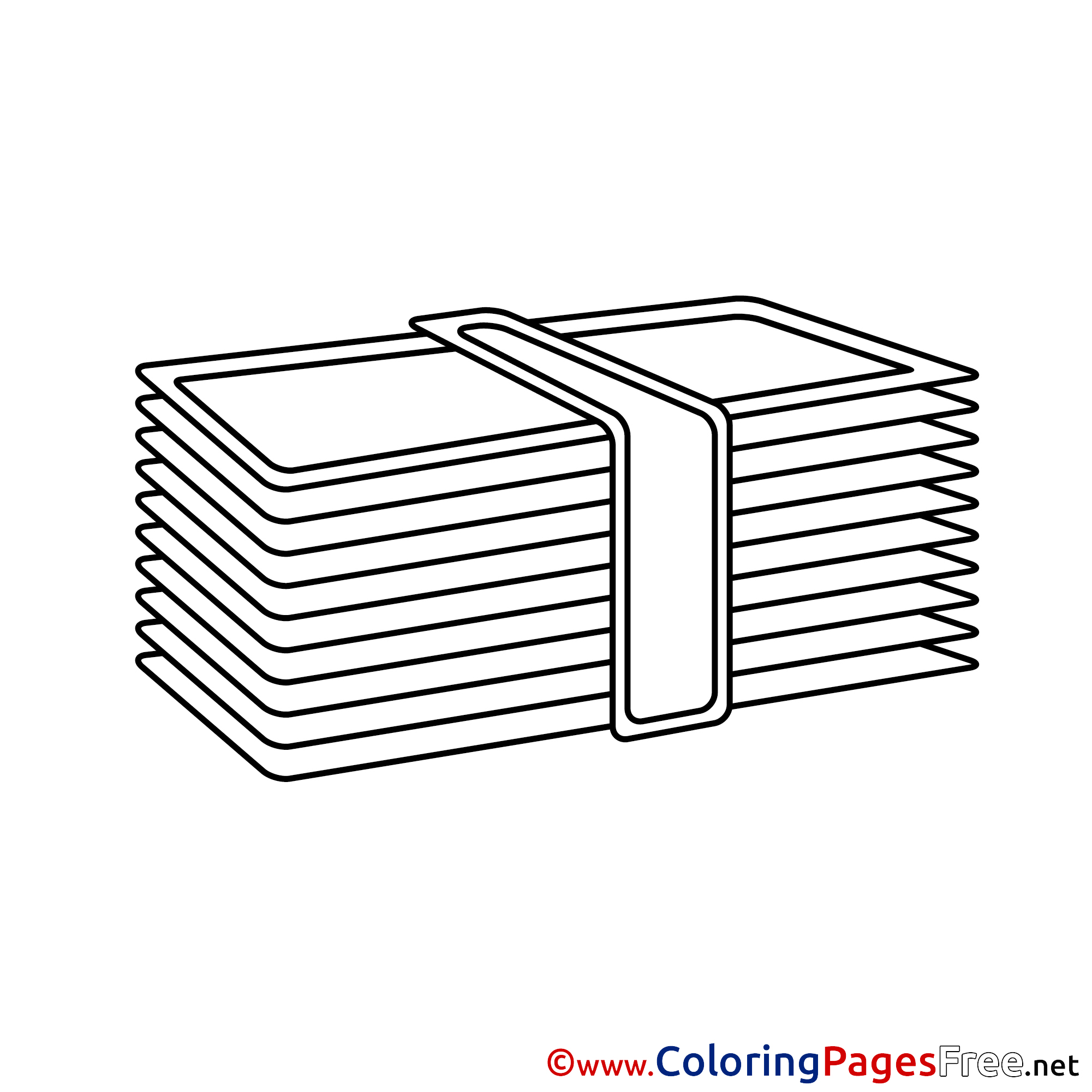 Banknotes Coloring Sheets Business free