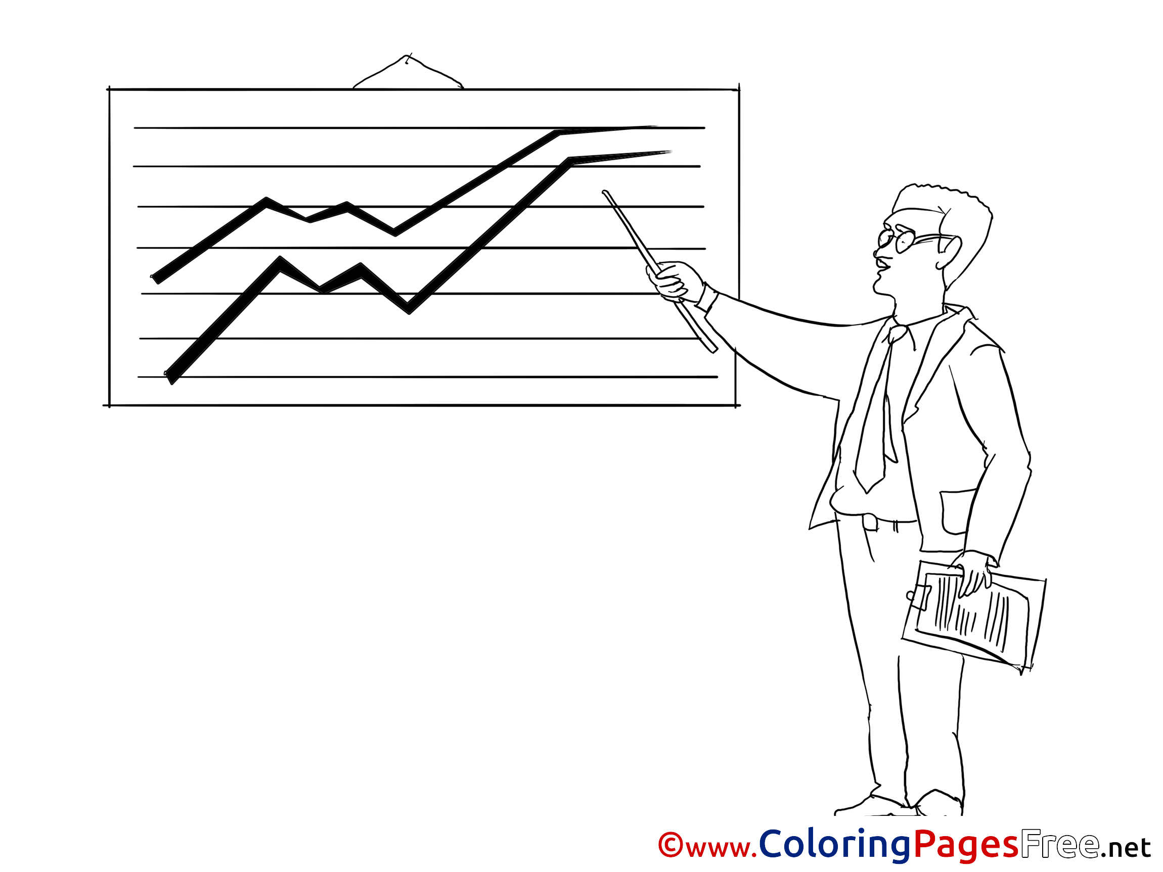 Graph Business Colouring Sheet free