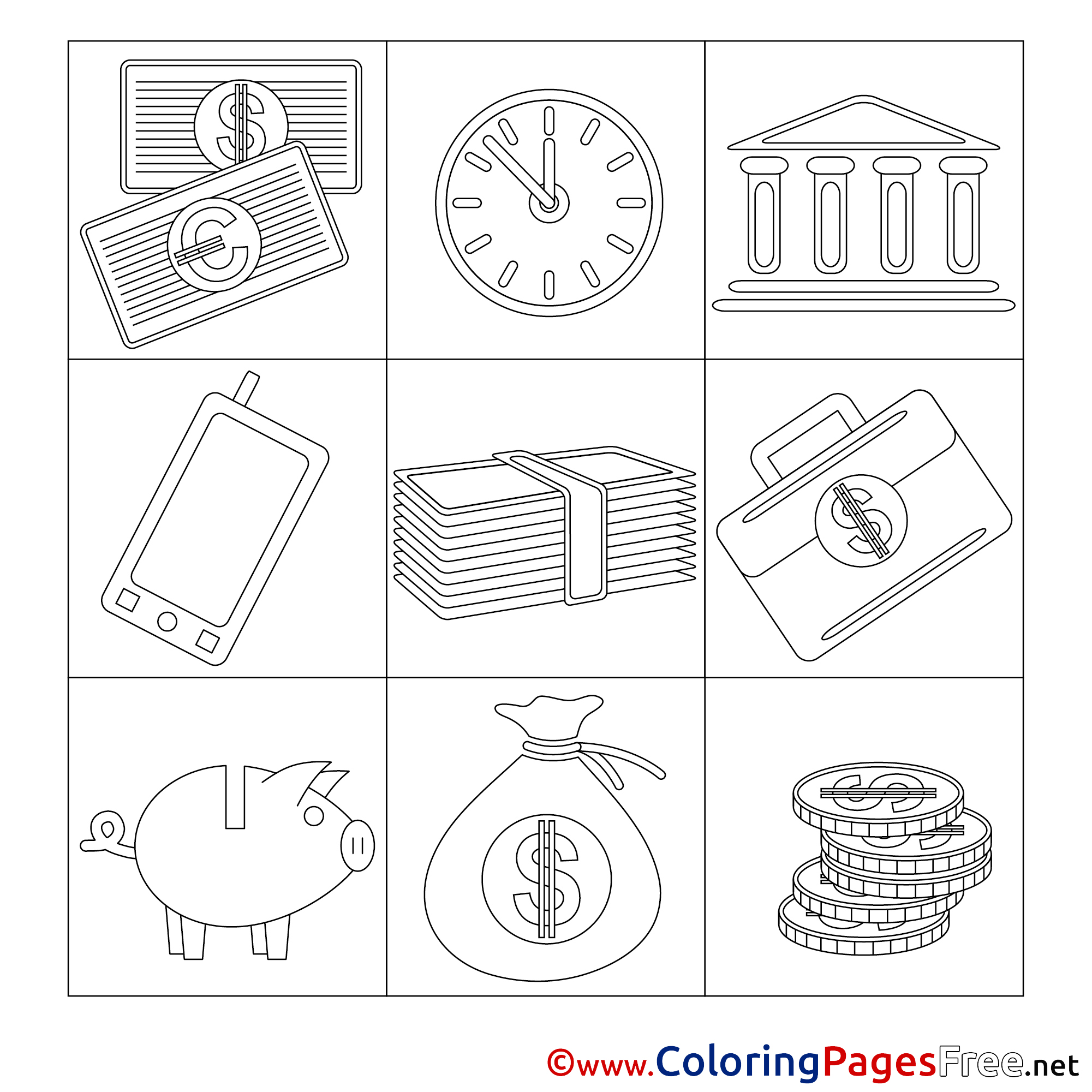 Job Children Business Colouring Page