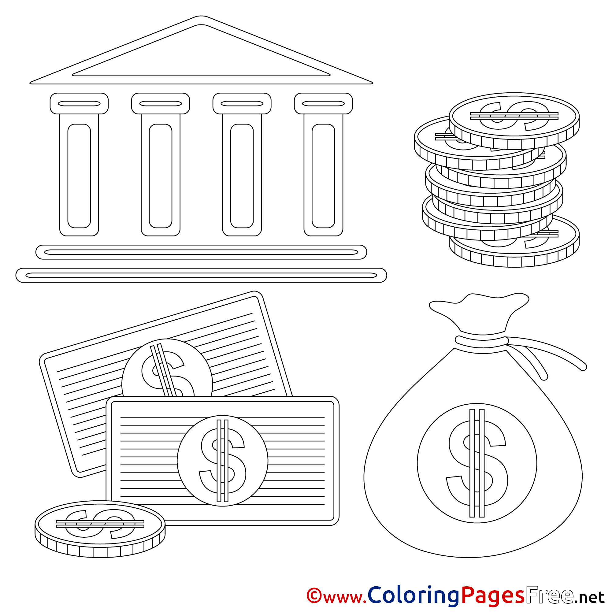 Printable Business Coloring Sheets