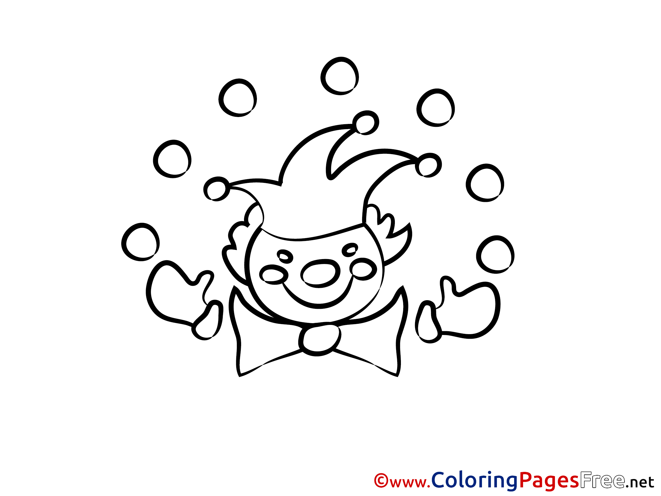 clown printable coloring pages