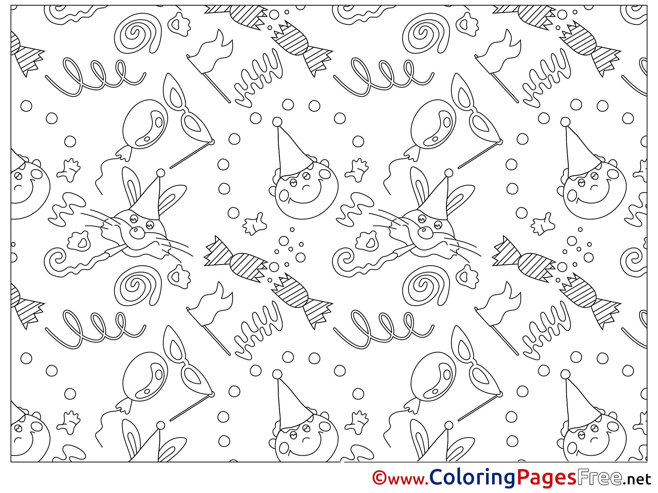 Decoration for Kids printable Colouring Page
