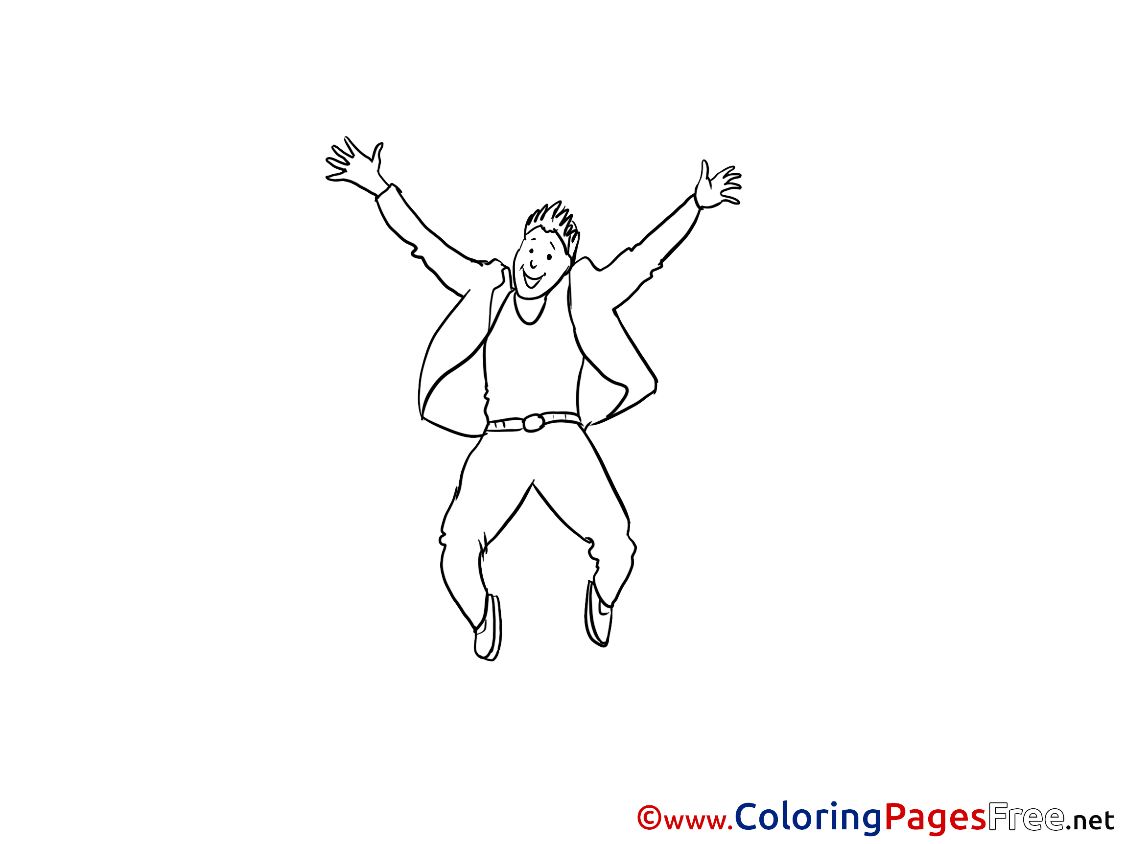 For Kids printable Colouring Page Man