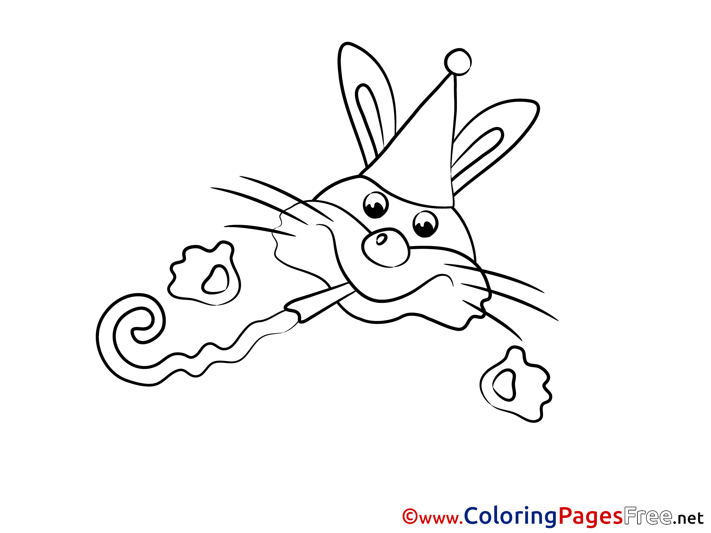 Hare Kids free Coloring Page