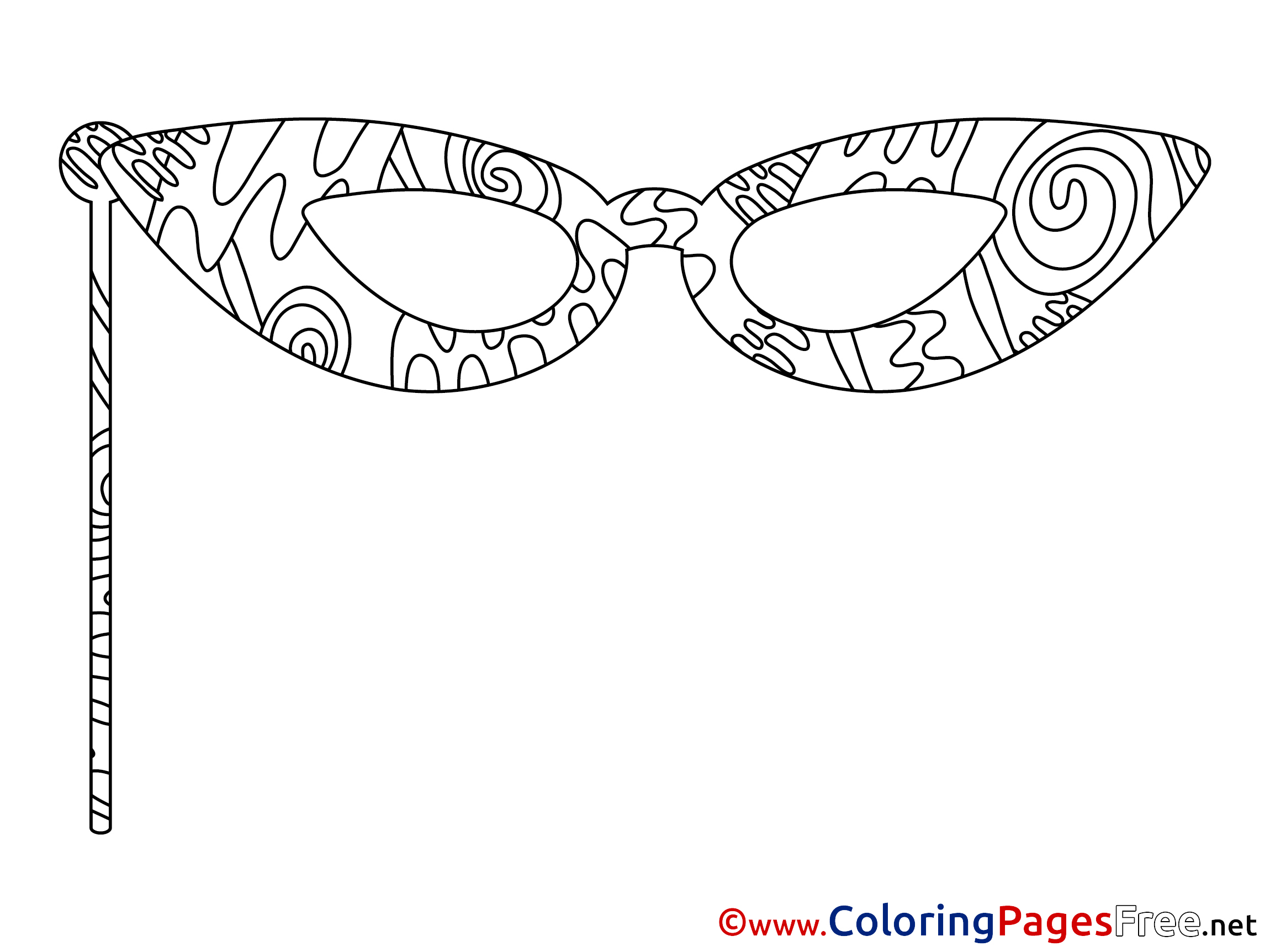 Mask printable Coloring Pages for free