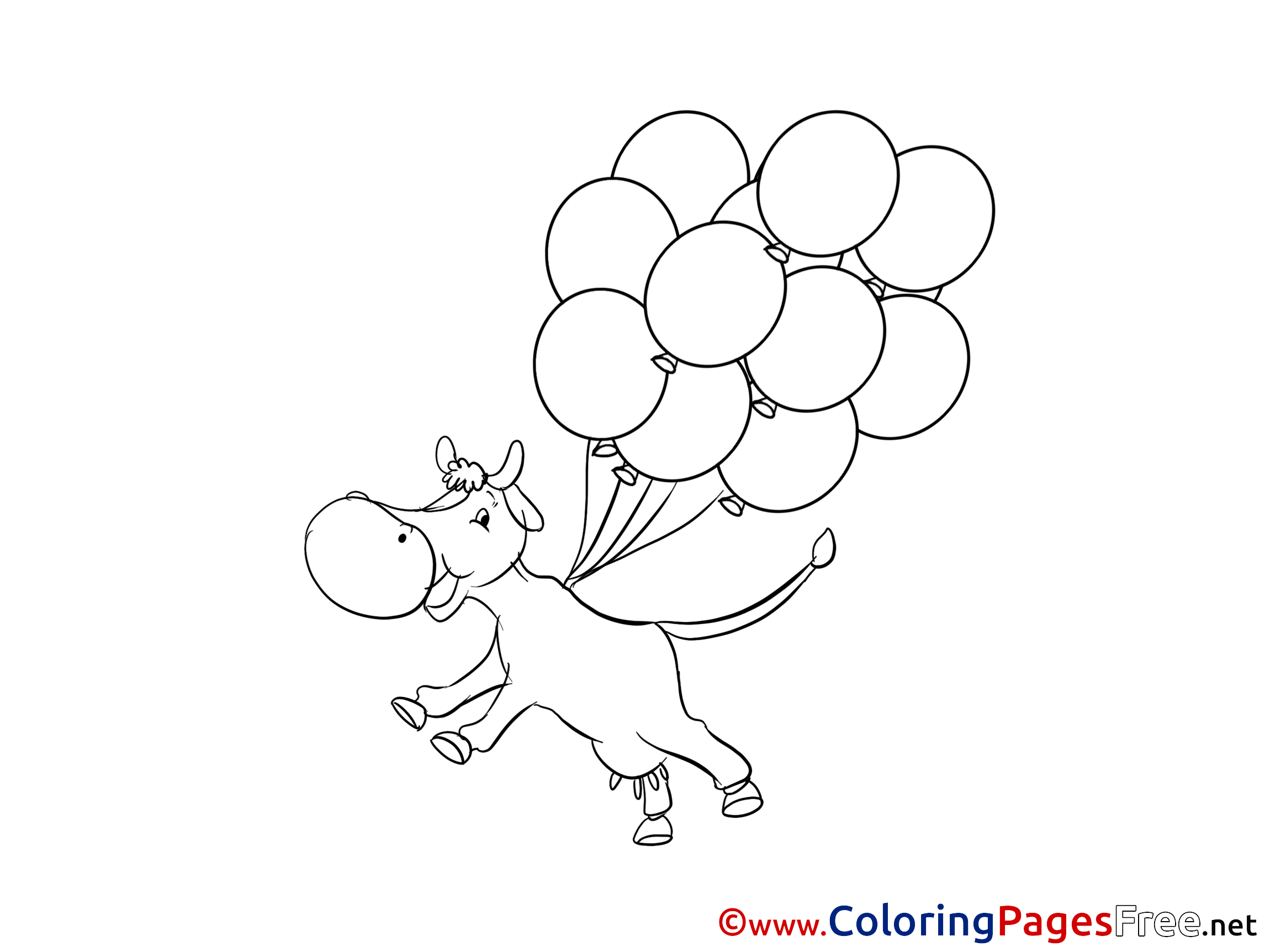 free printable coloring pages balloons