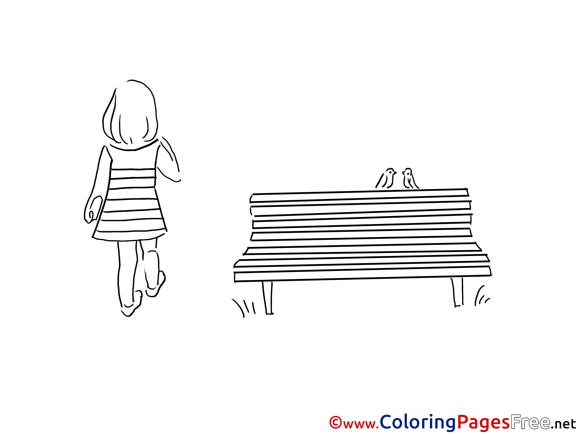 bench coloring sheet