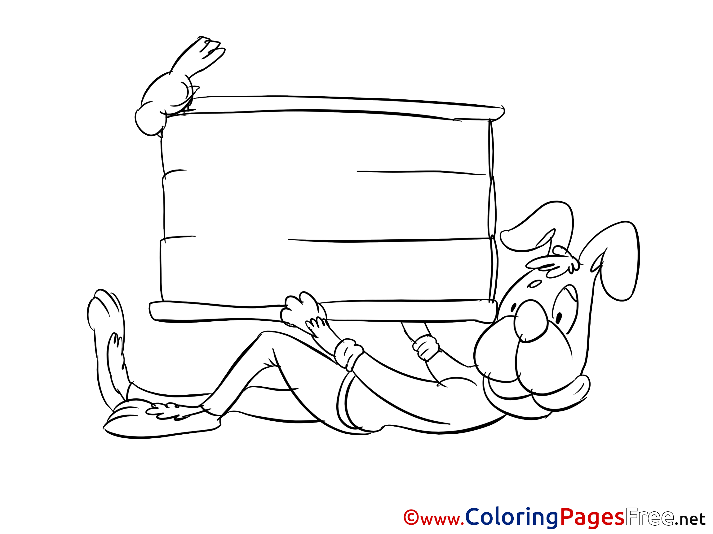 Bird Dog free Colouring Page download