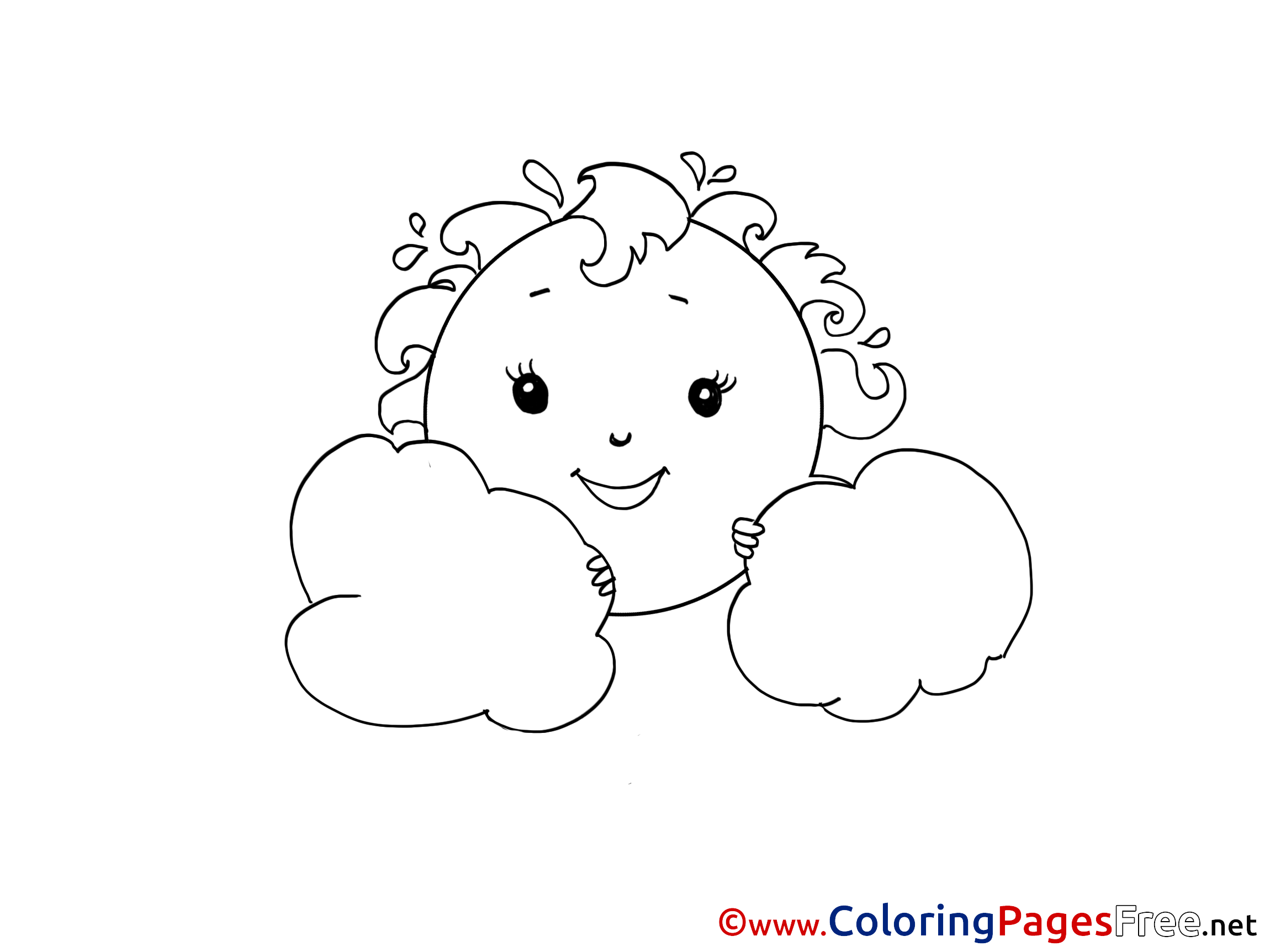 Cloud printable Coloring Pages for free