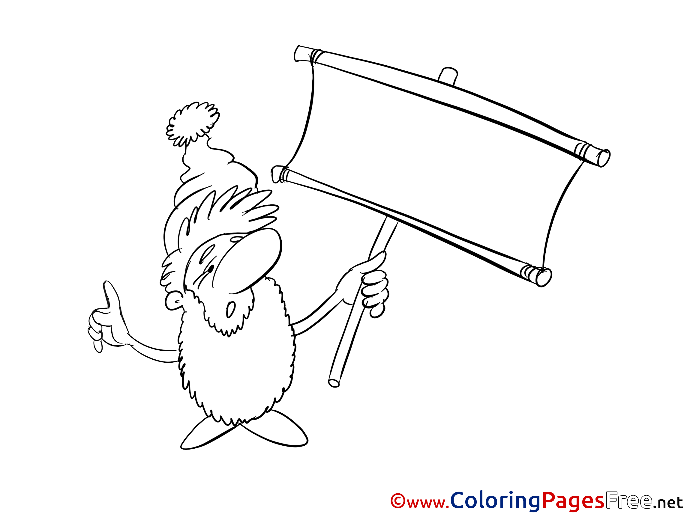 Gnome Children download Colouring Page