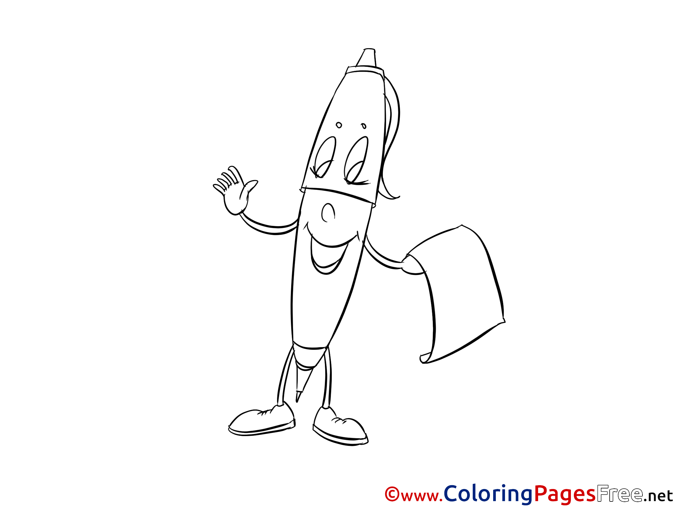 Pen Colouring Page printable free
