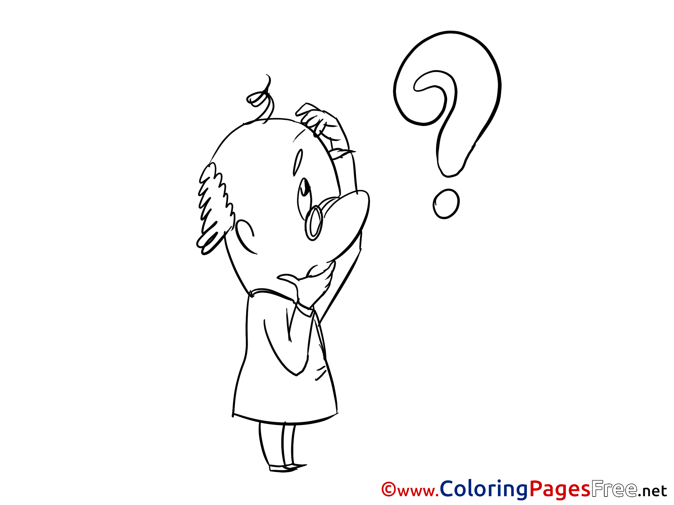 Question Kids download Coloring Pages