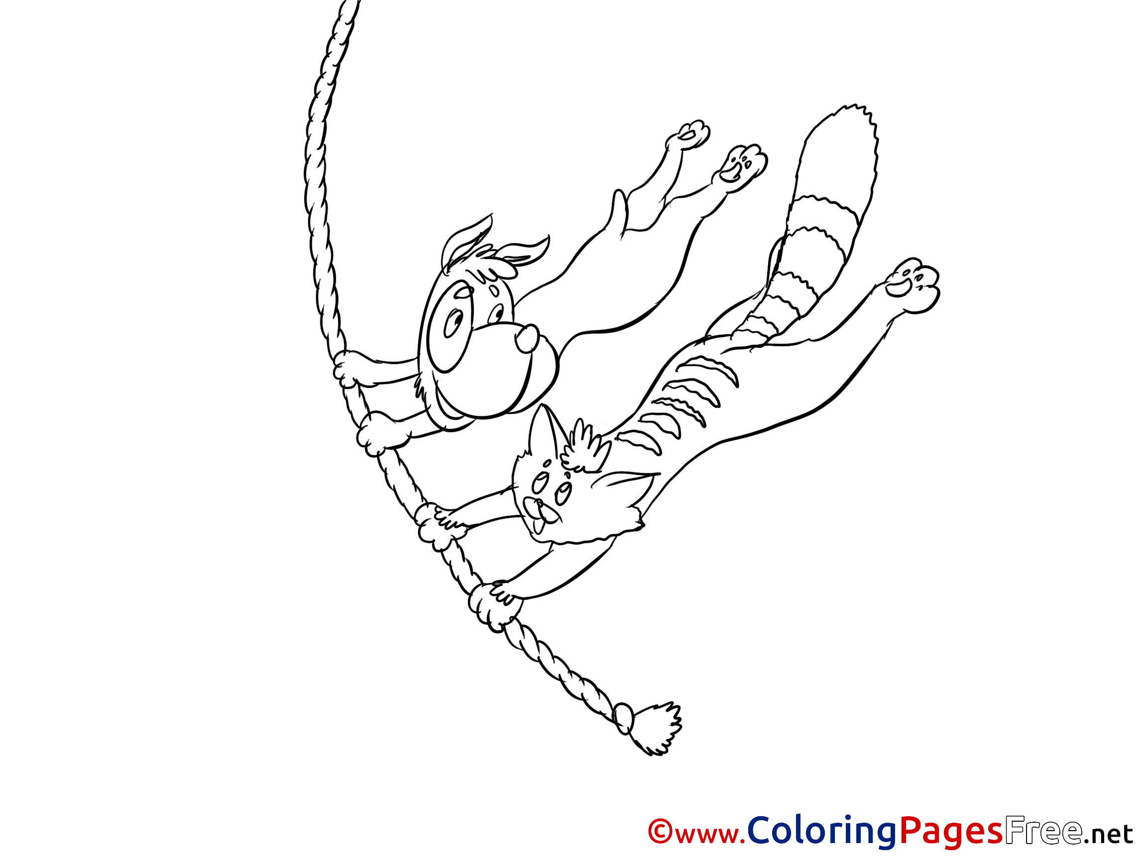 Rope download Colouring Sheet free