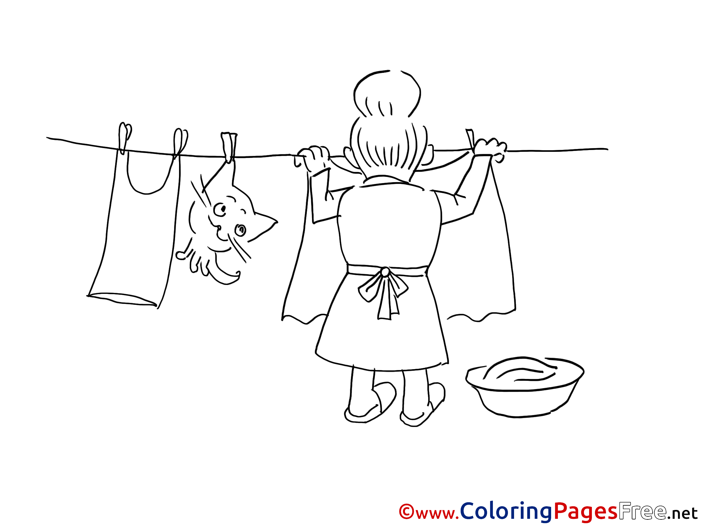 Washing Coloring Sheets download free