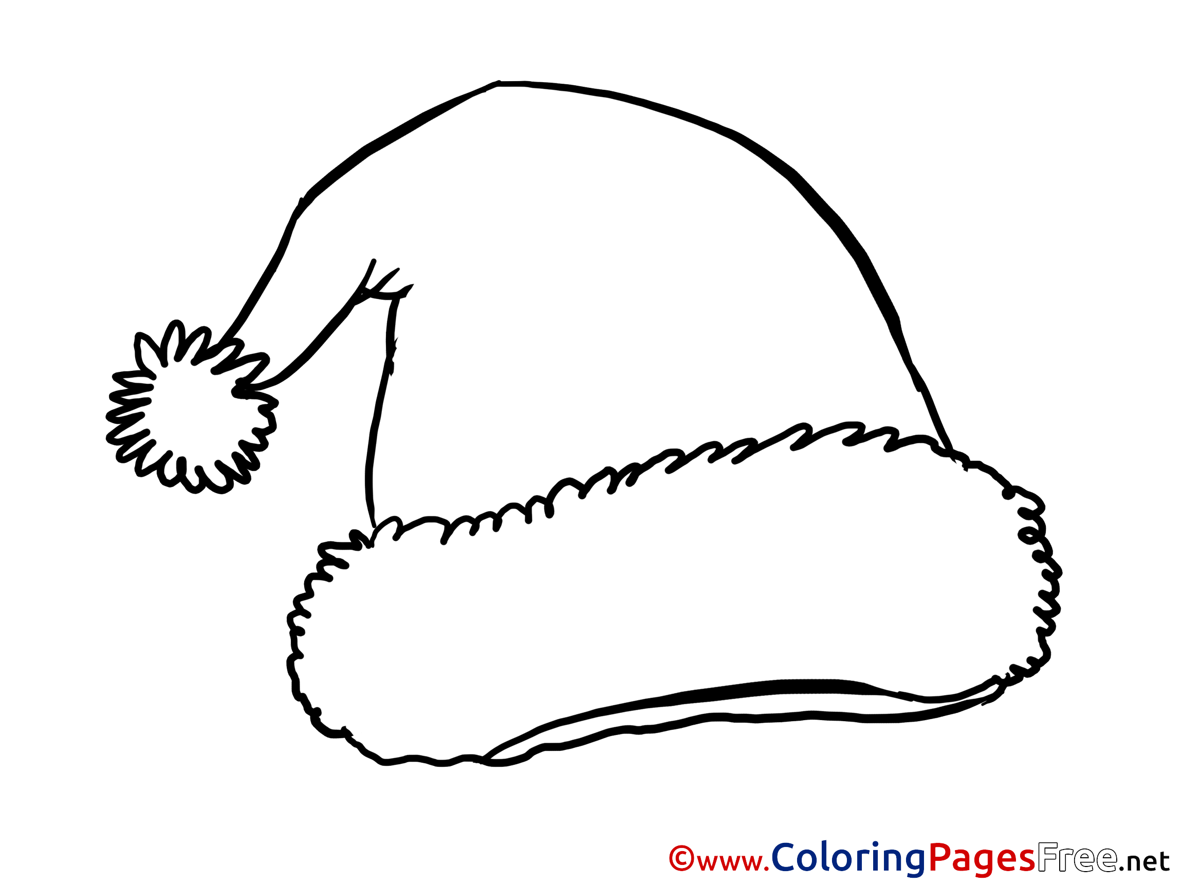 Christmas Hats Coloring Pages