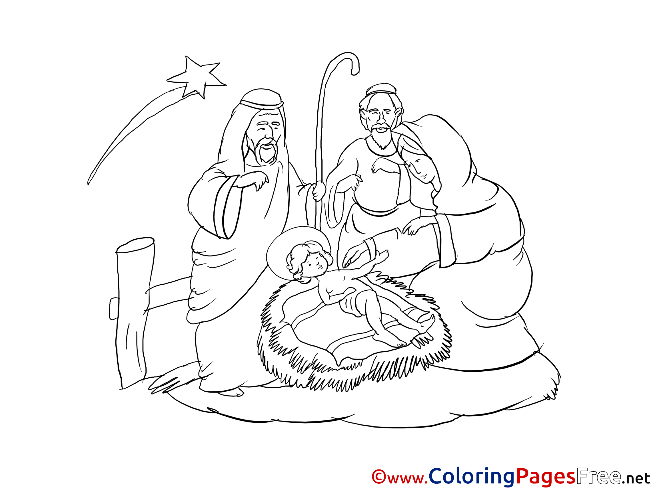 Jesus printable Coloring Pages Christmas