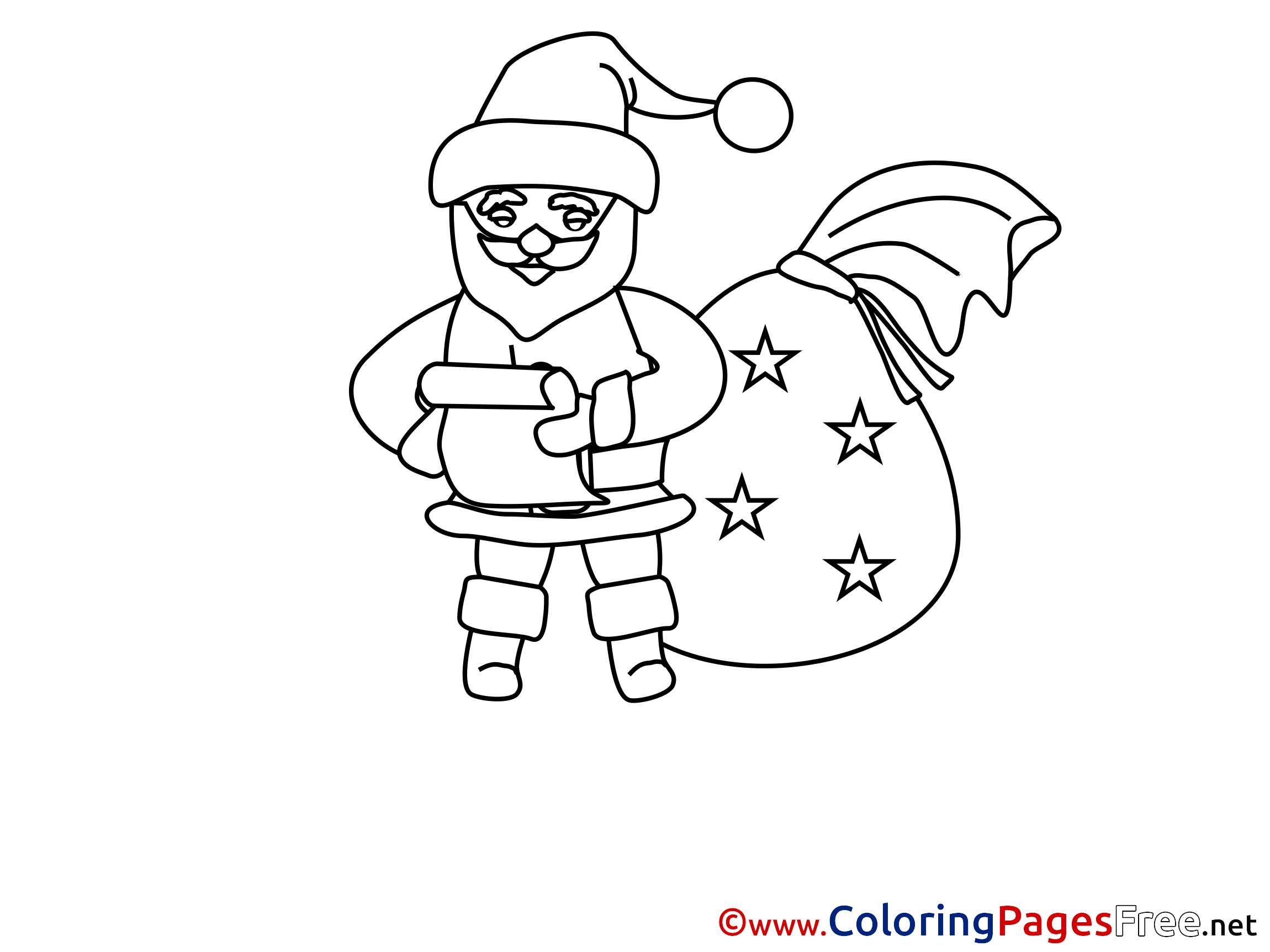 Santa Claus printable Coloring Pages Christmas