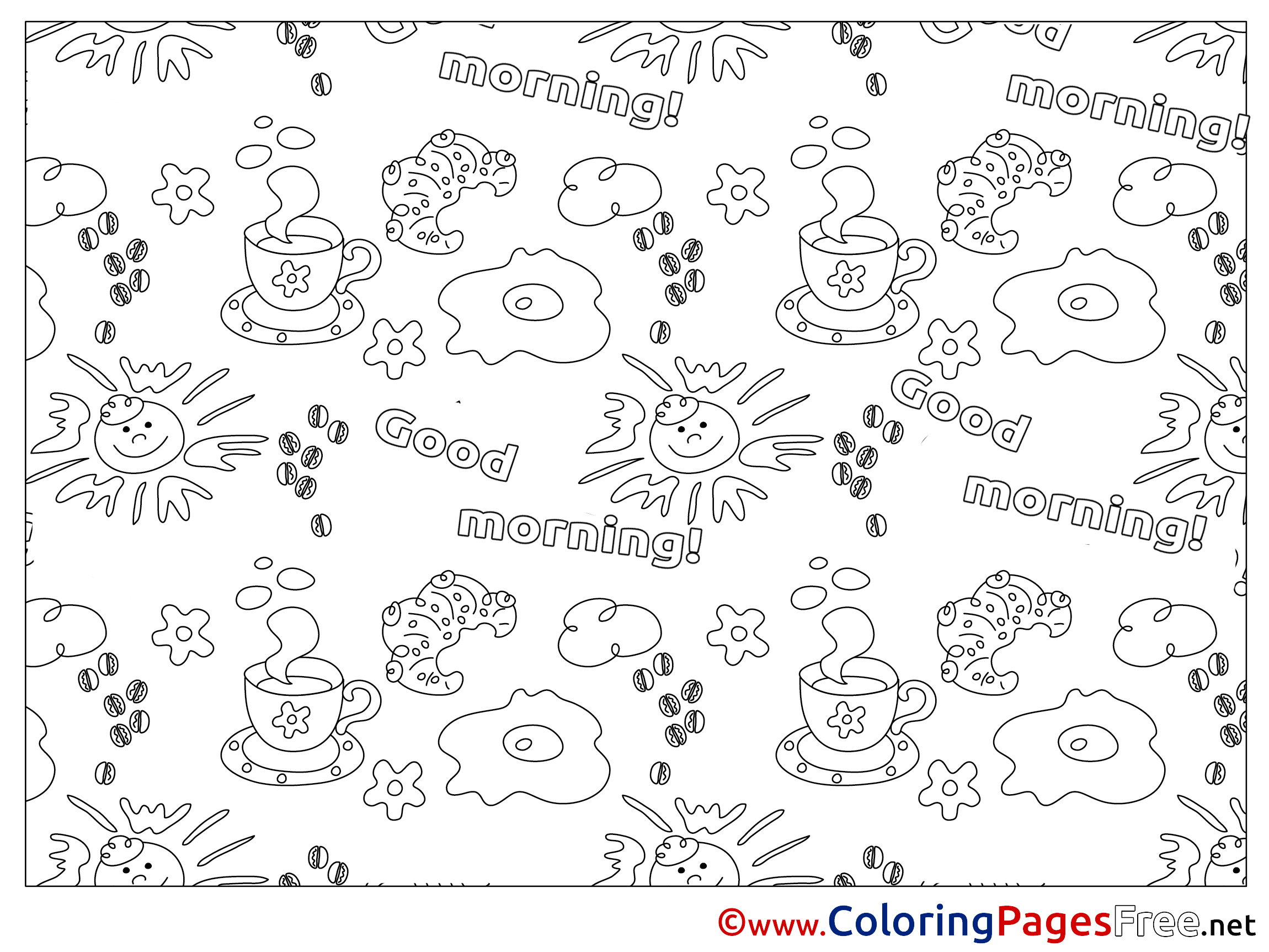 morning kids net coloring pages