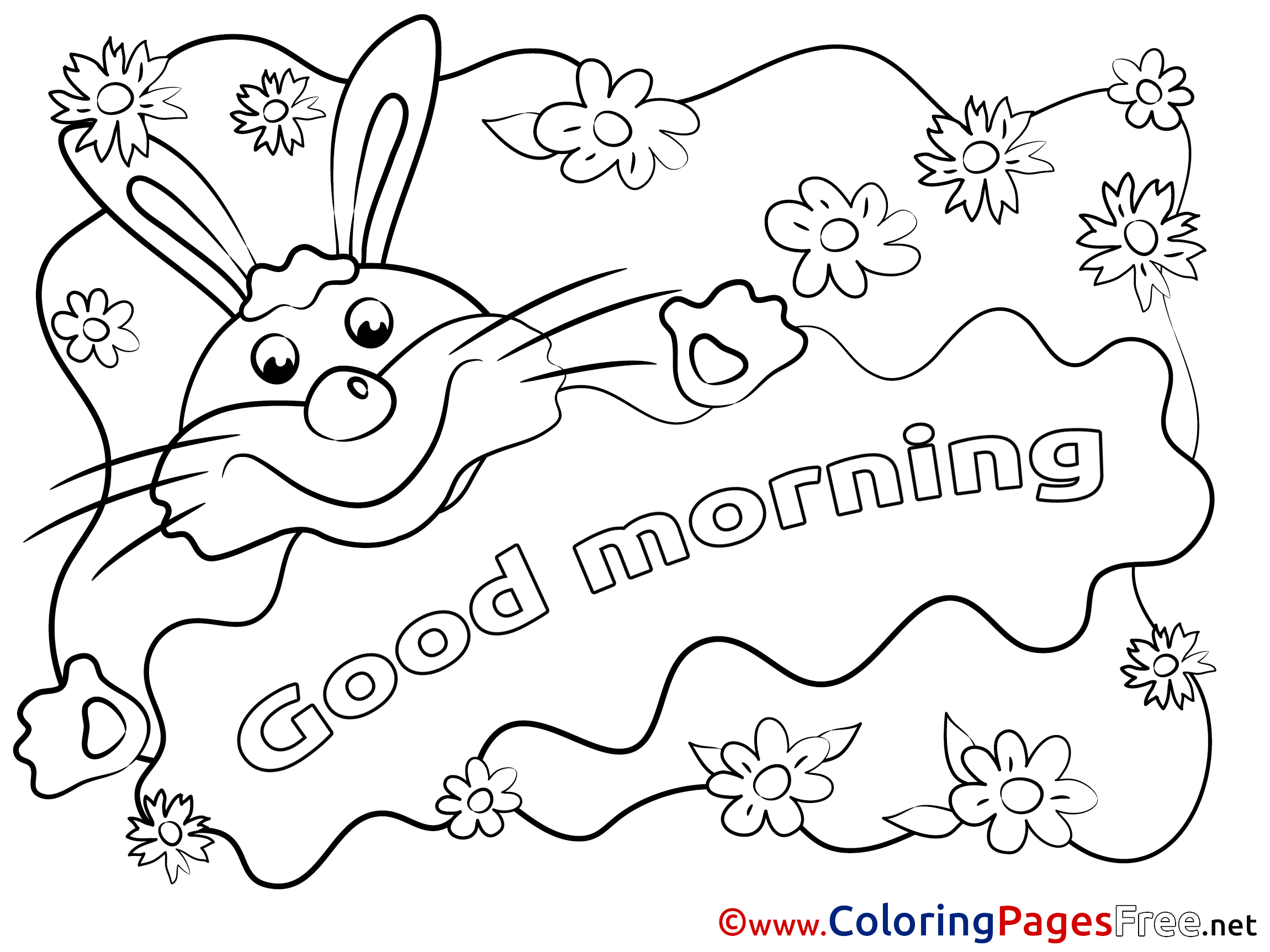 Free Good Morning Coloring Pages Clipartsco Sketch Coloring Page