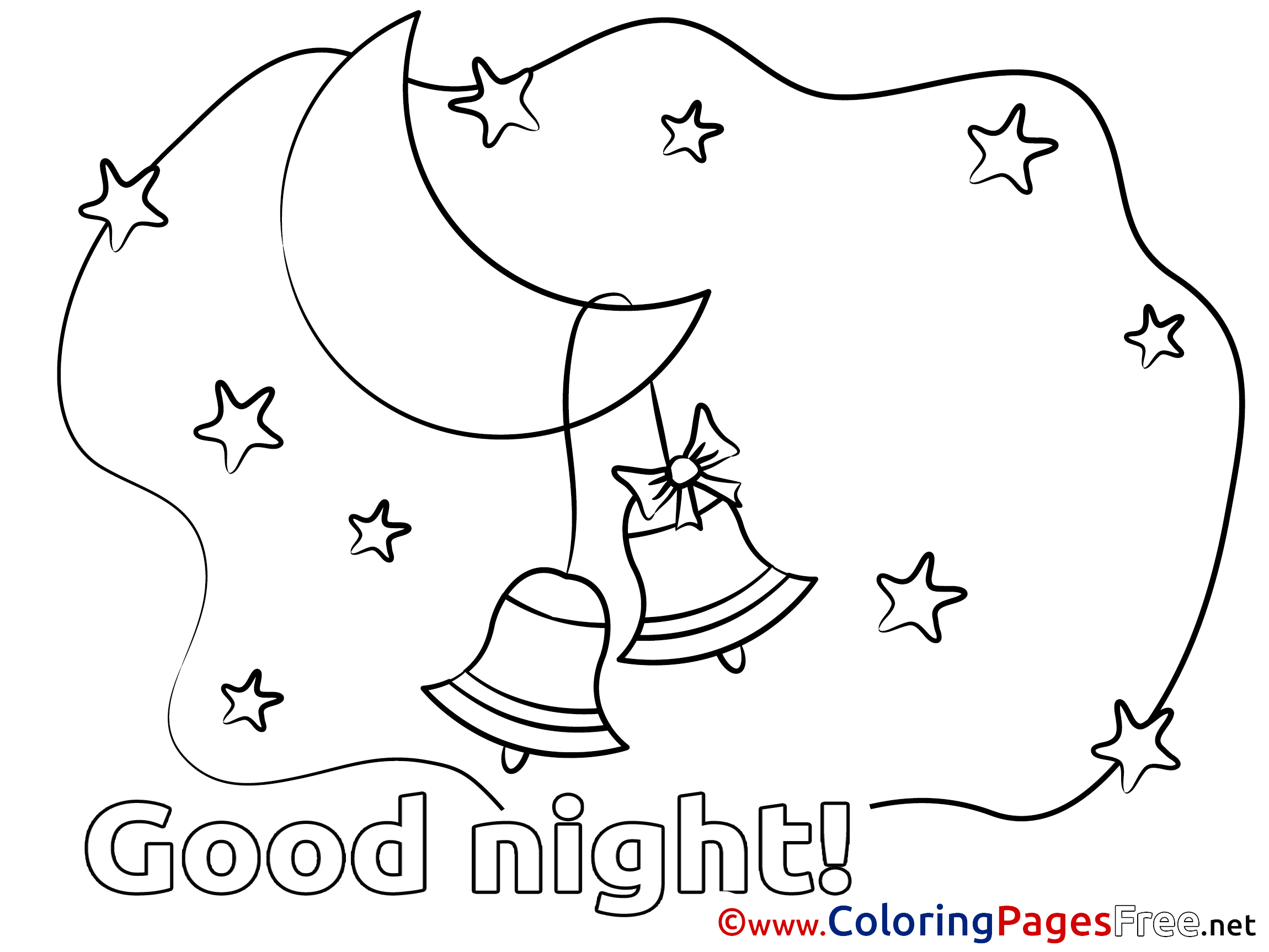 Good Night Coloring Pages Coloring Pages