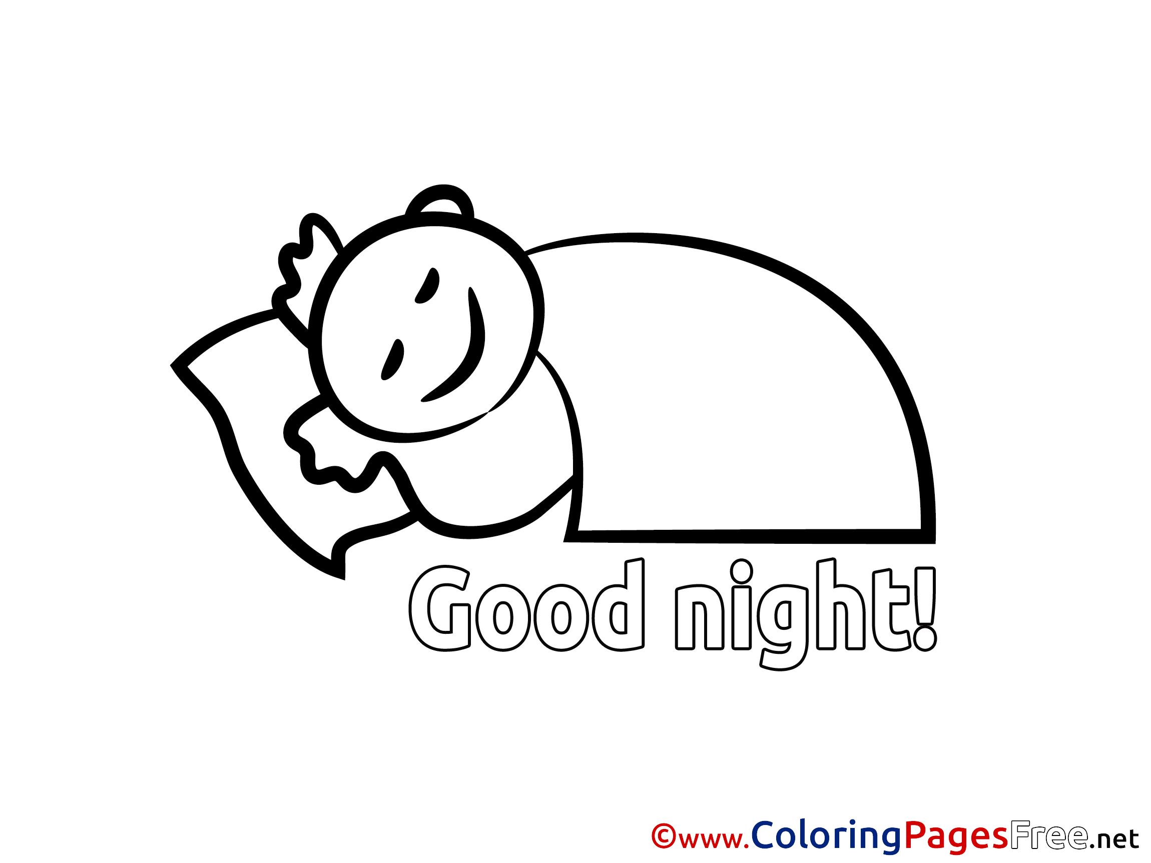Good Night Coloring Pages Coloring Pages