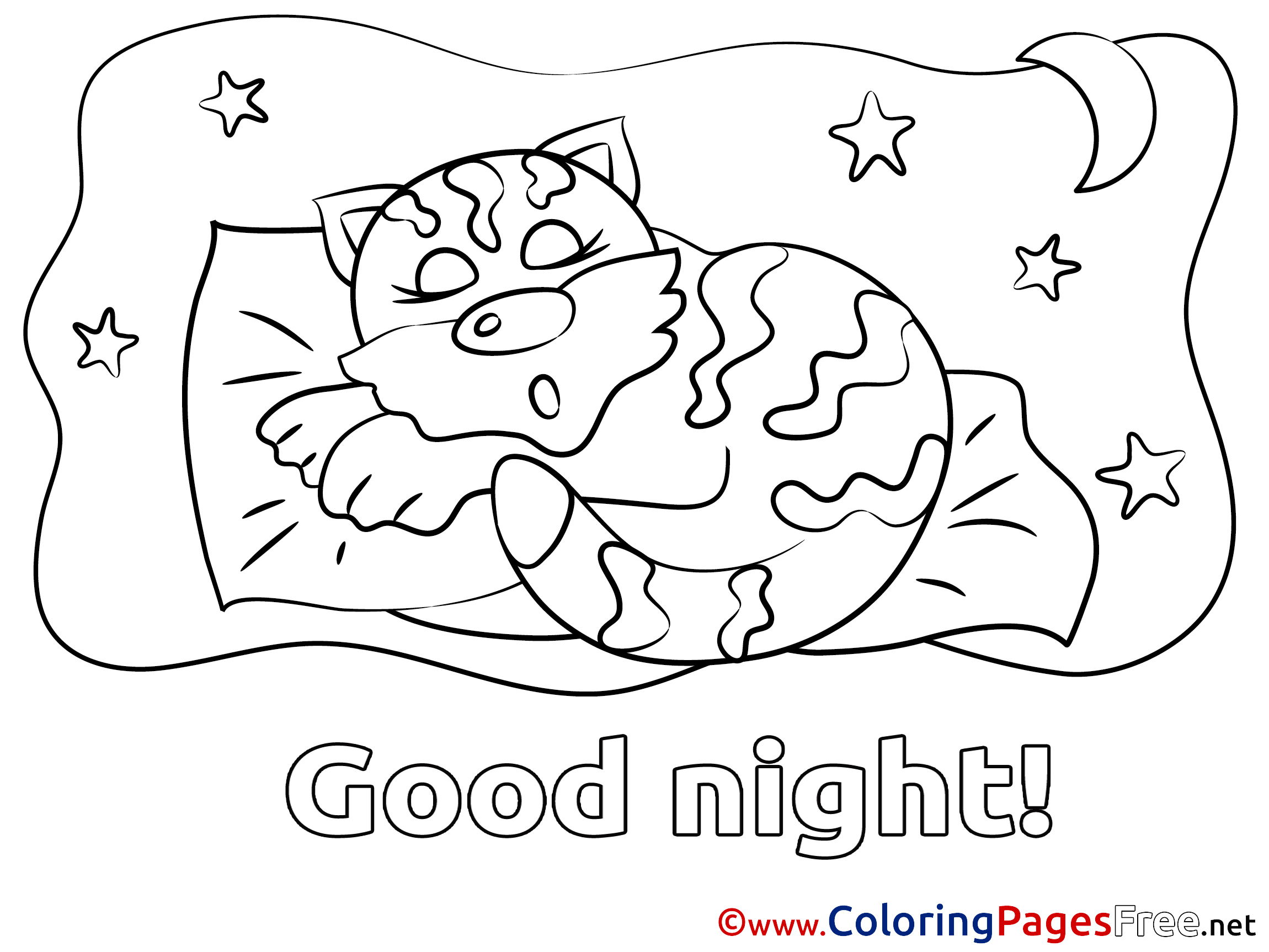Good Night Coloring Pages Coloring Pages