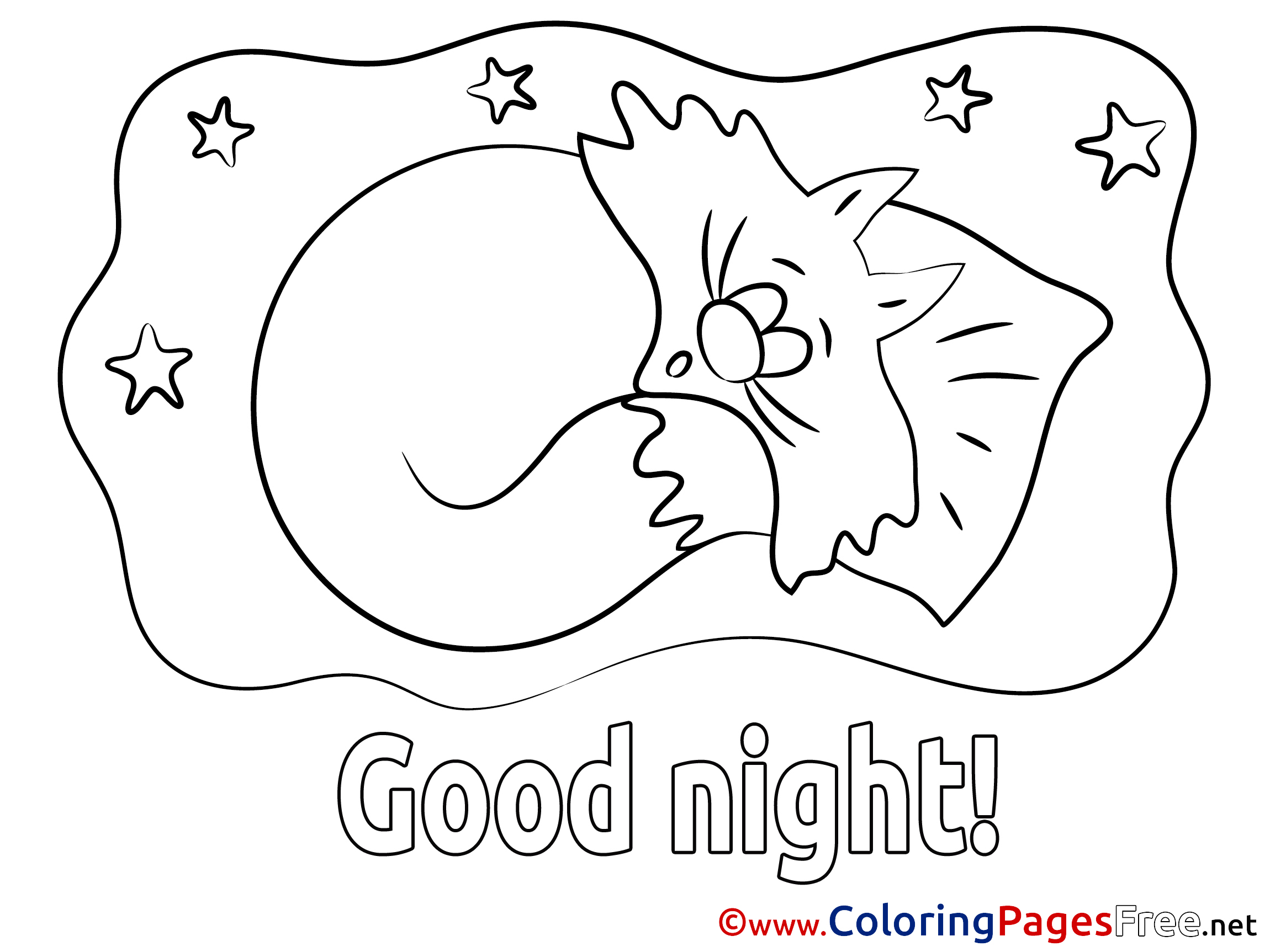 Good Night Coloring Pages Coloring Pages