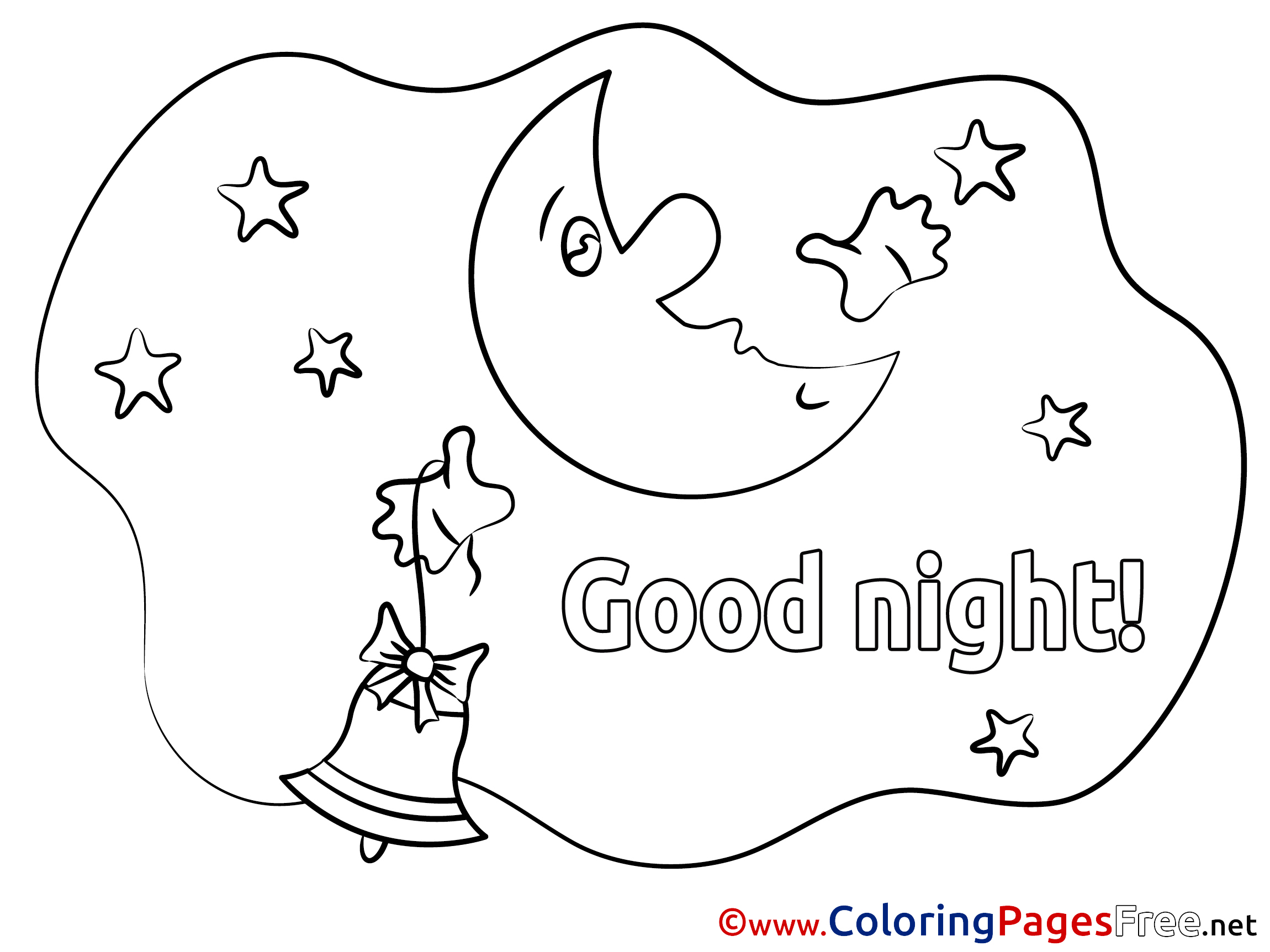 night coloring sheet