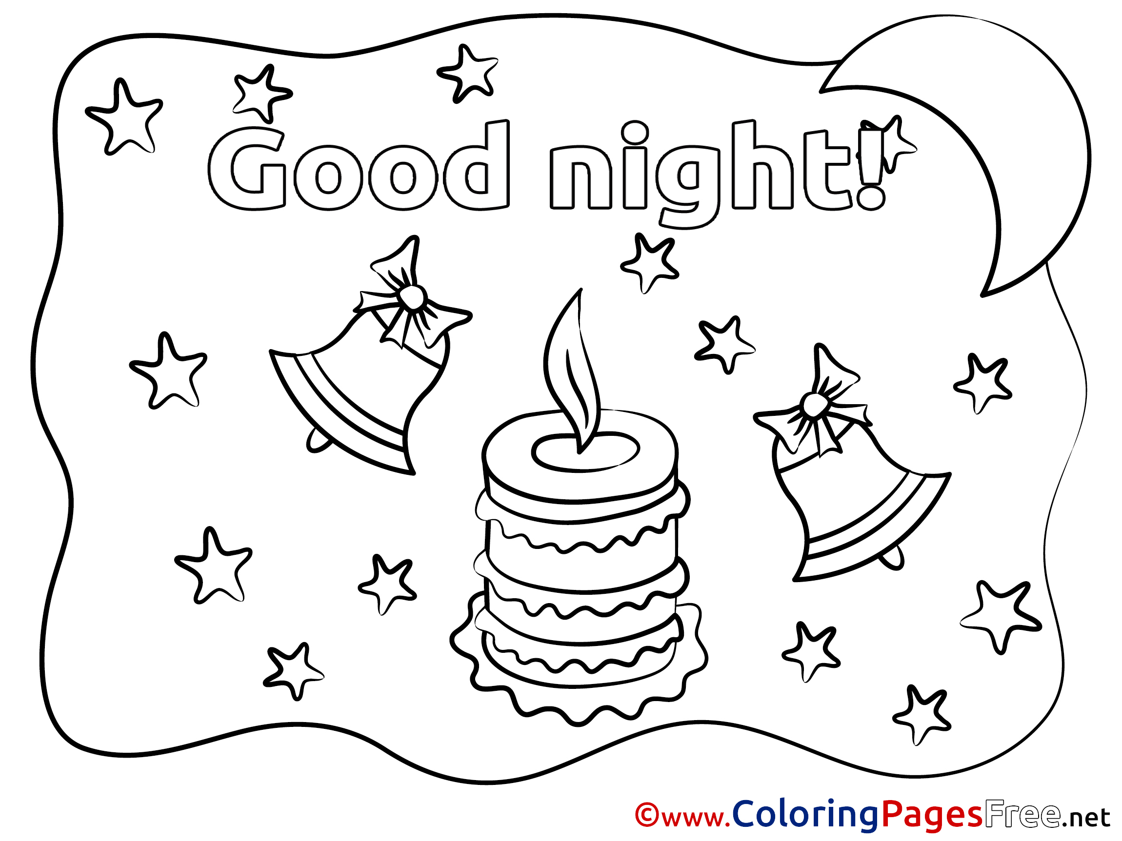 Good Night Coloring Pages Coloring Pages