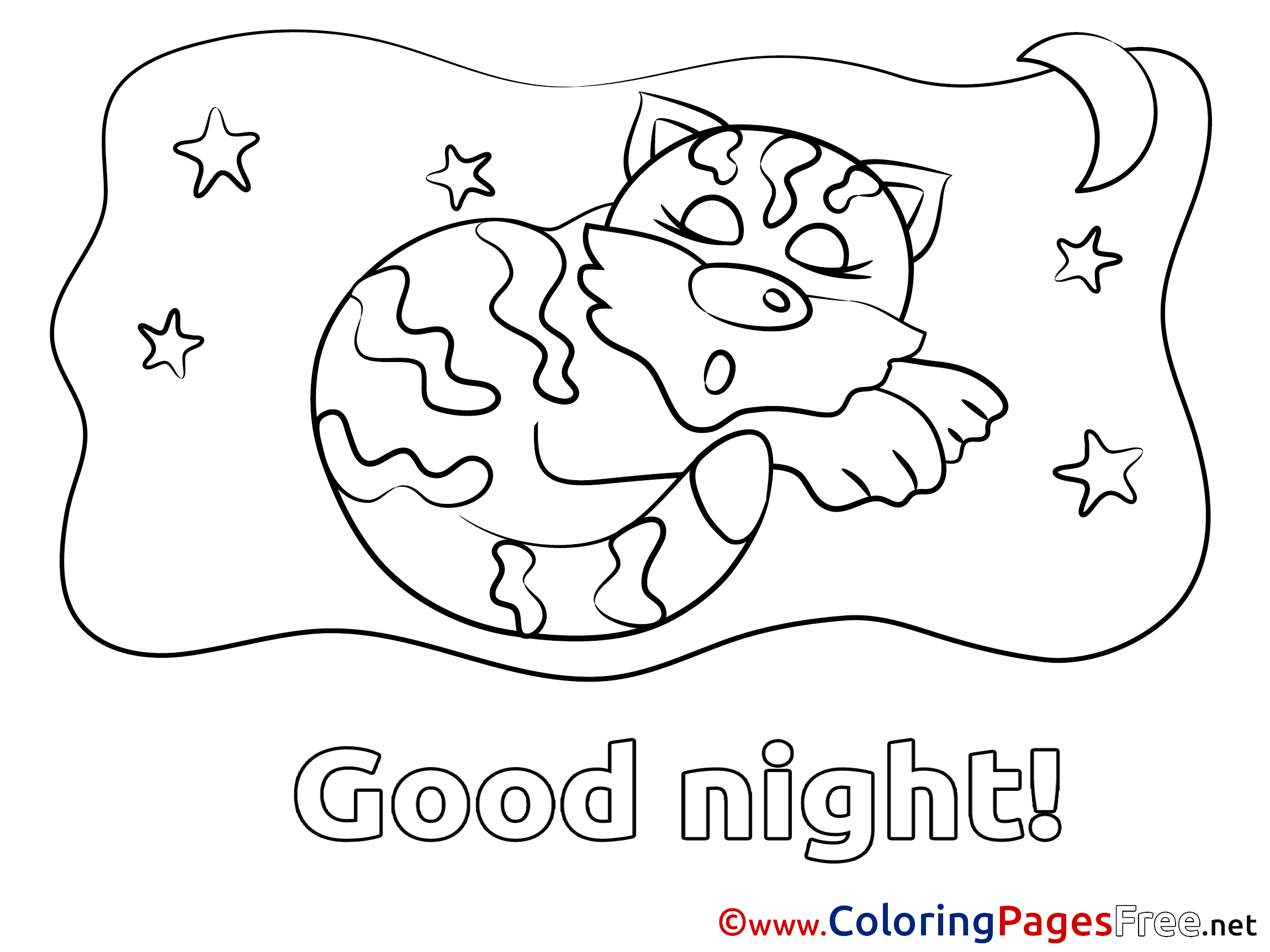 Good Night Coloring Pages Coloring Pages