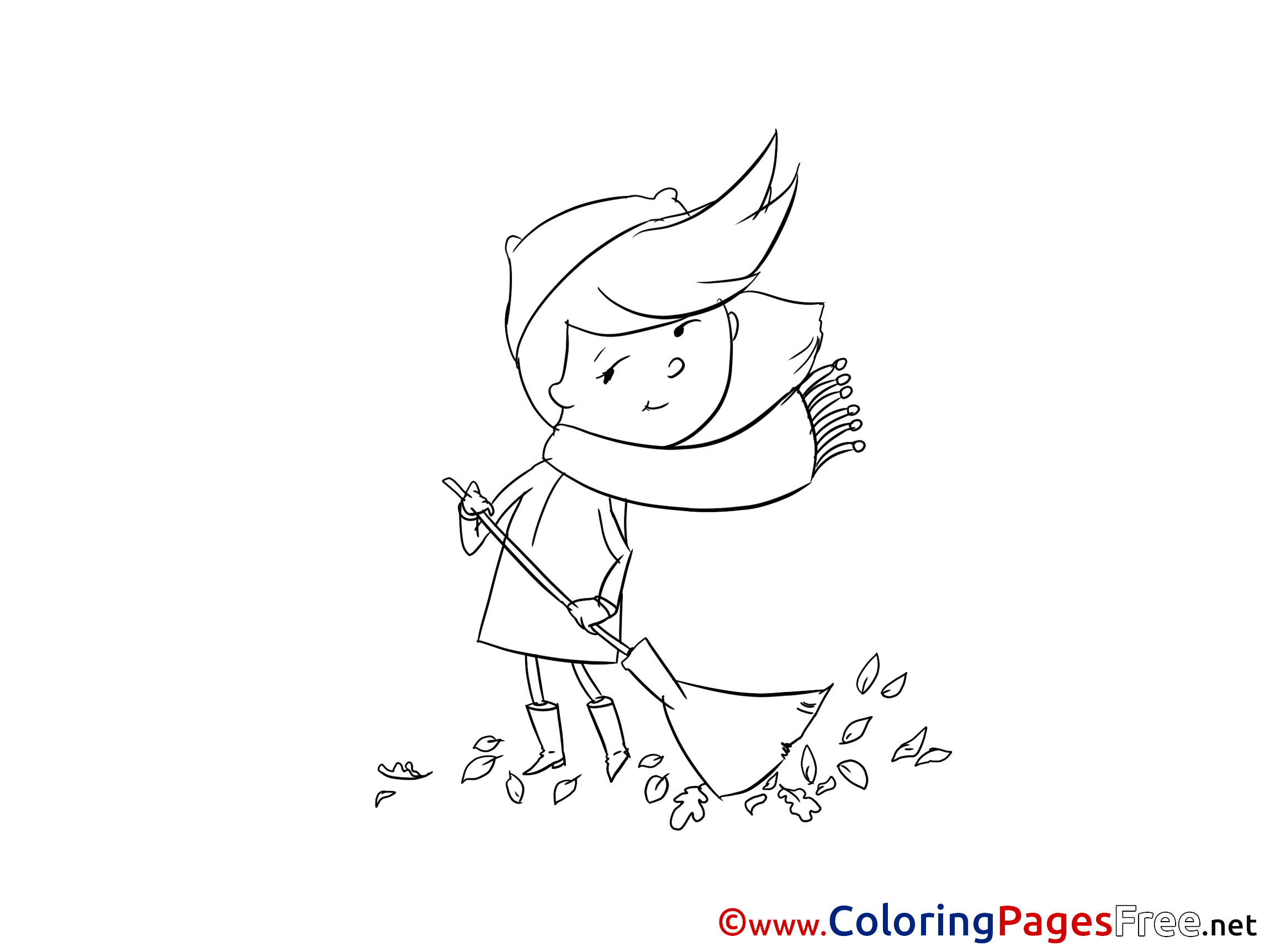 sweeping coloring page