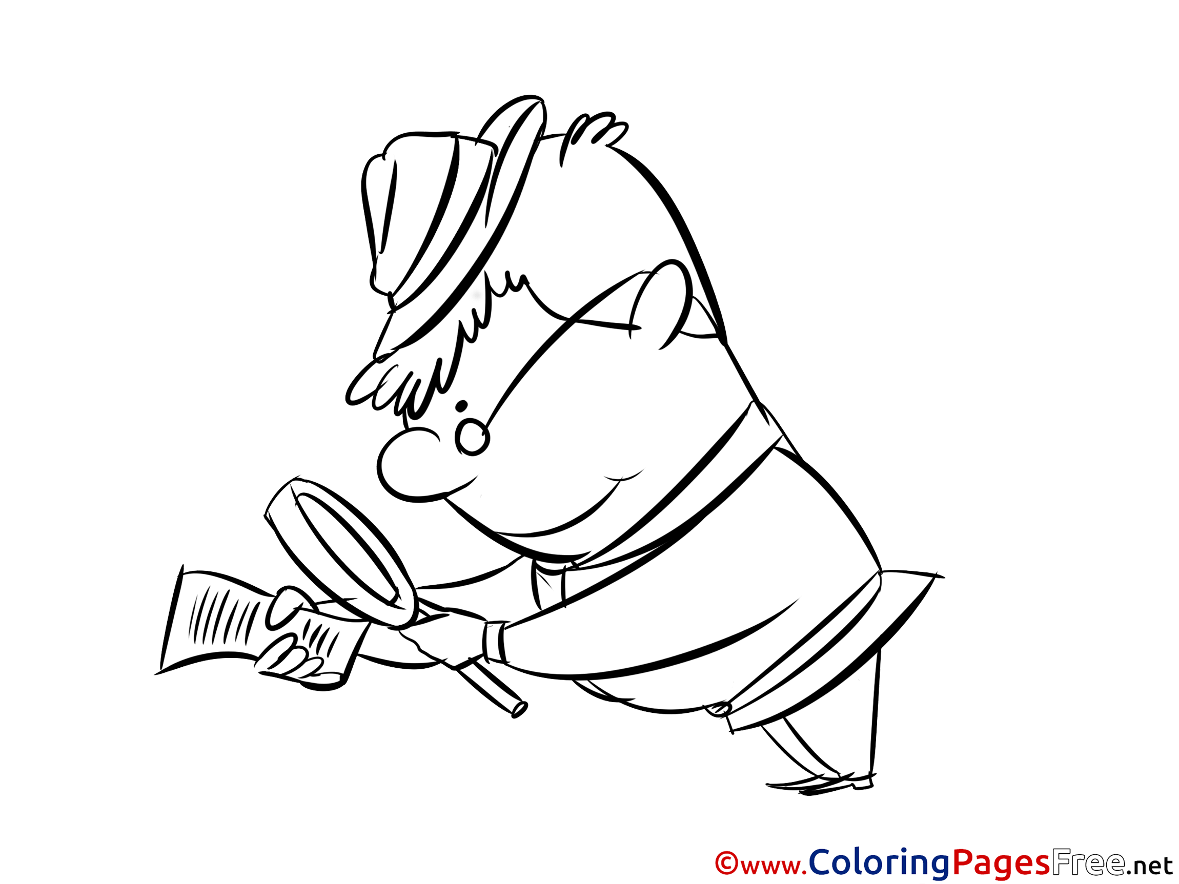 detective coloring sheet