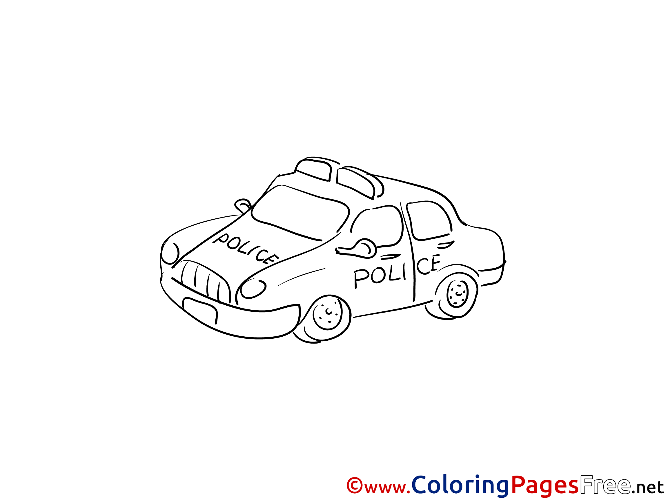 free police car coloring pages printable
