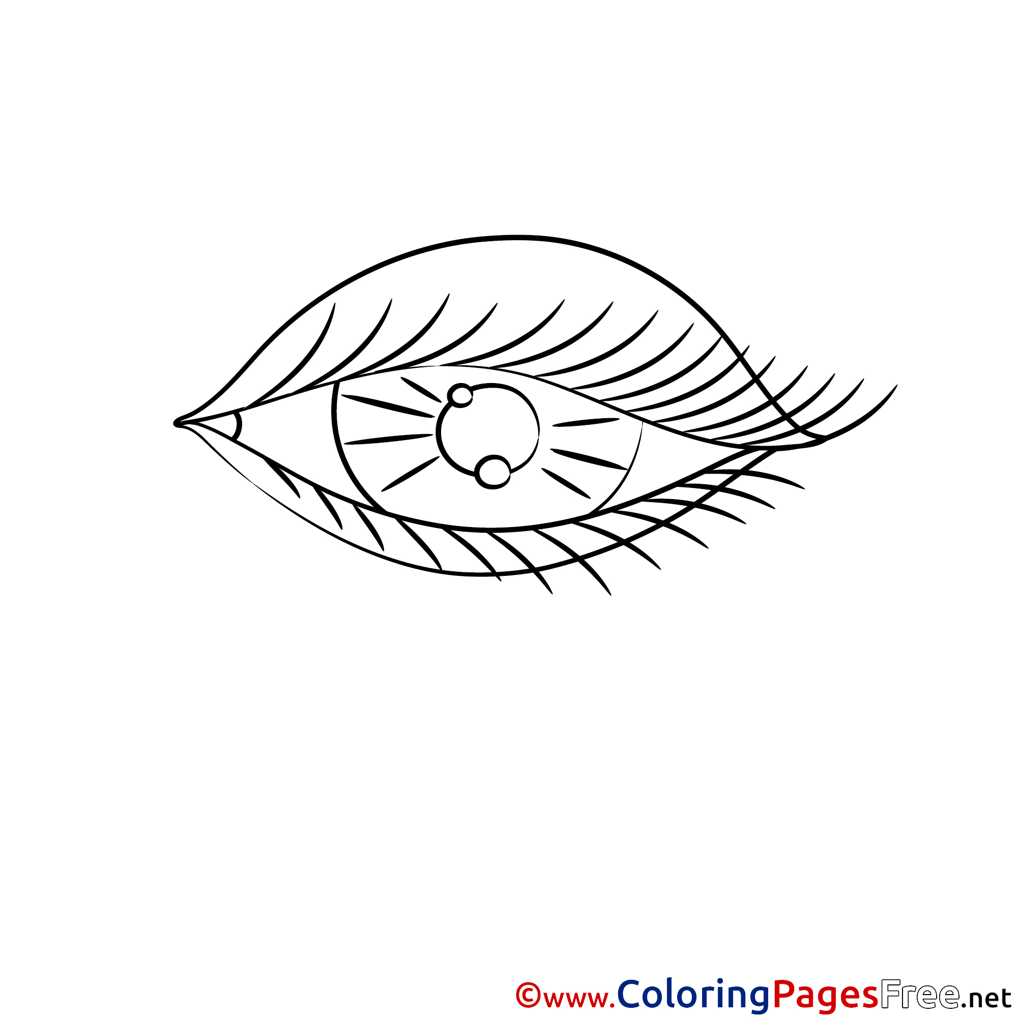 Eye Children Coloring Pages free