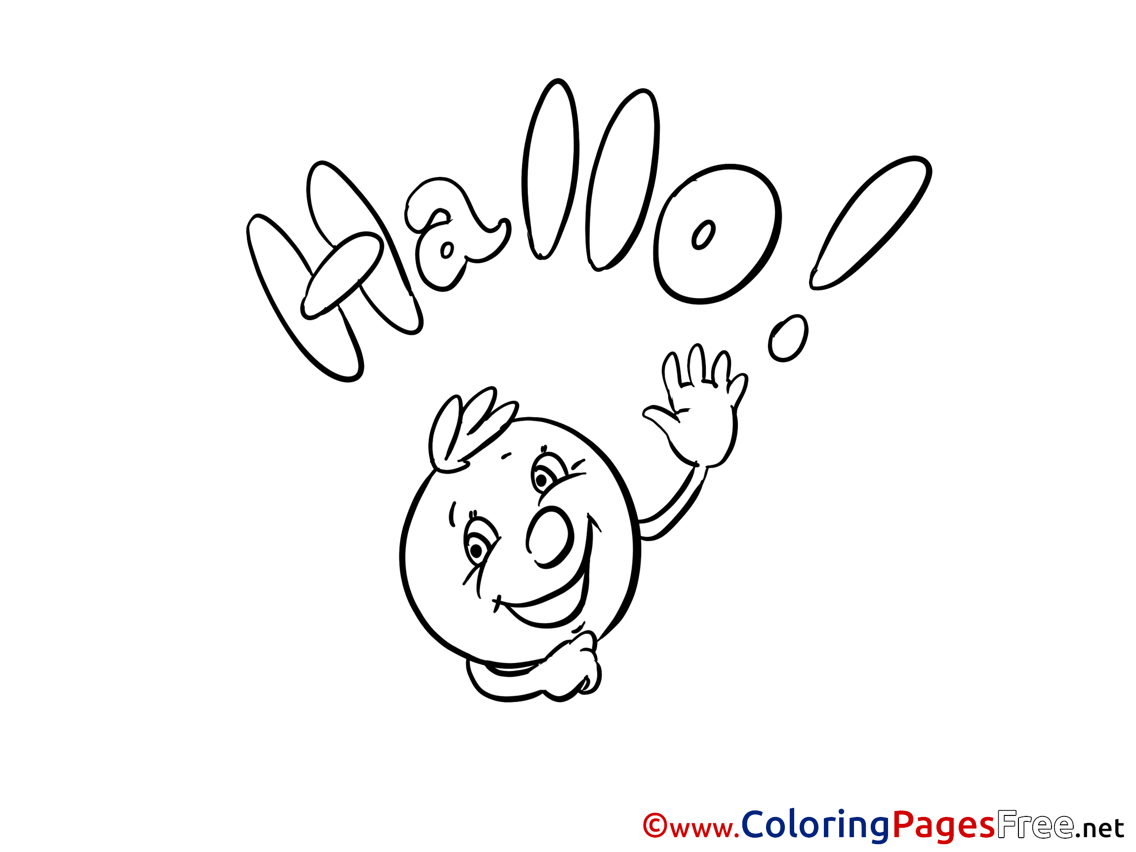 hello kids coloring pages