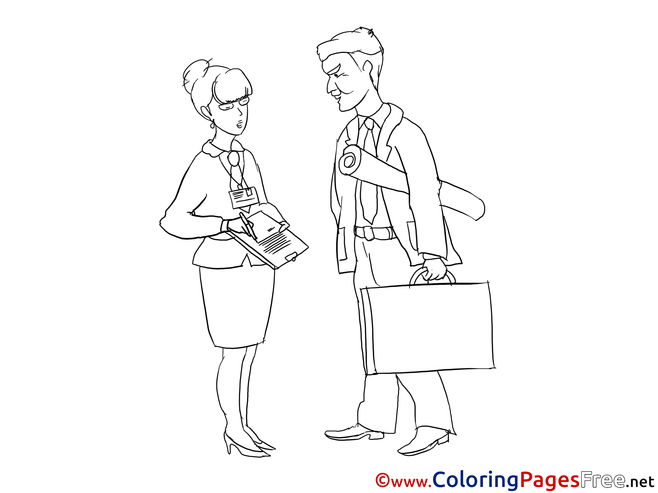 Secretary Coloring Page Coloring Pages
