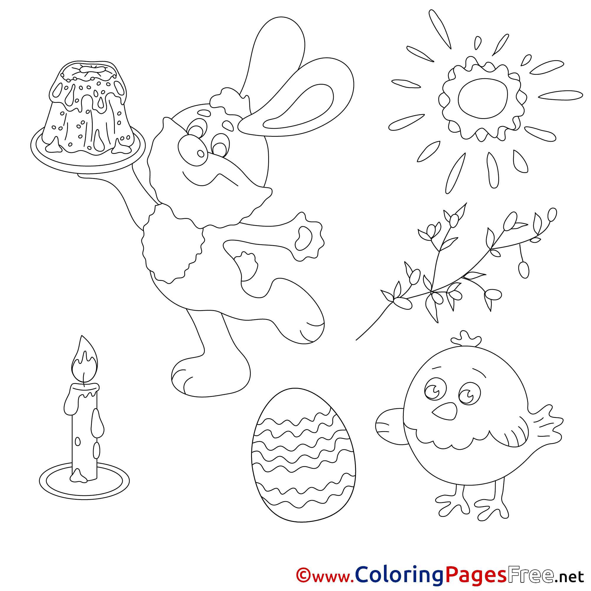 Feast Colouring Page Easter free
