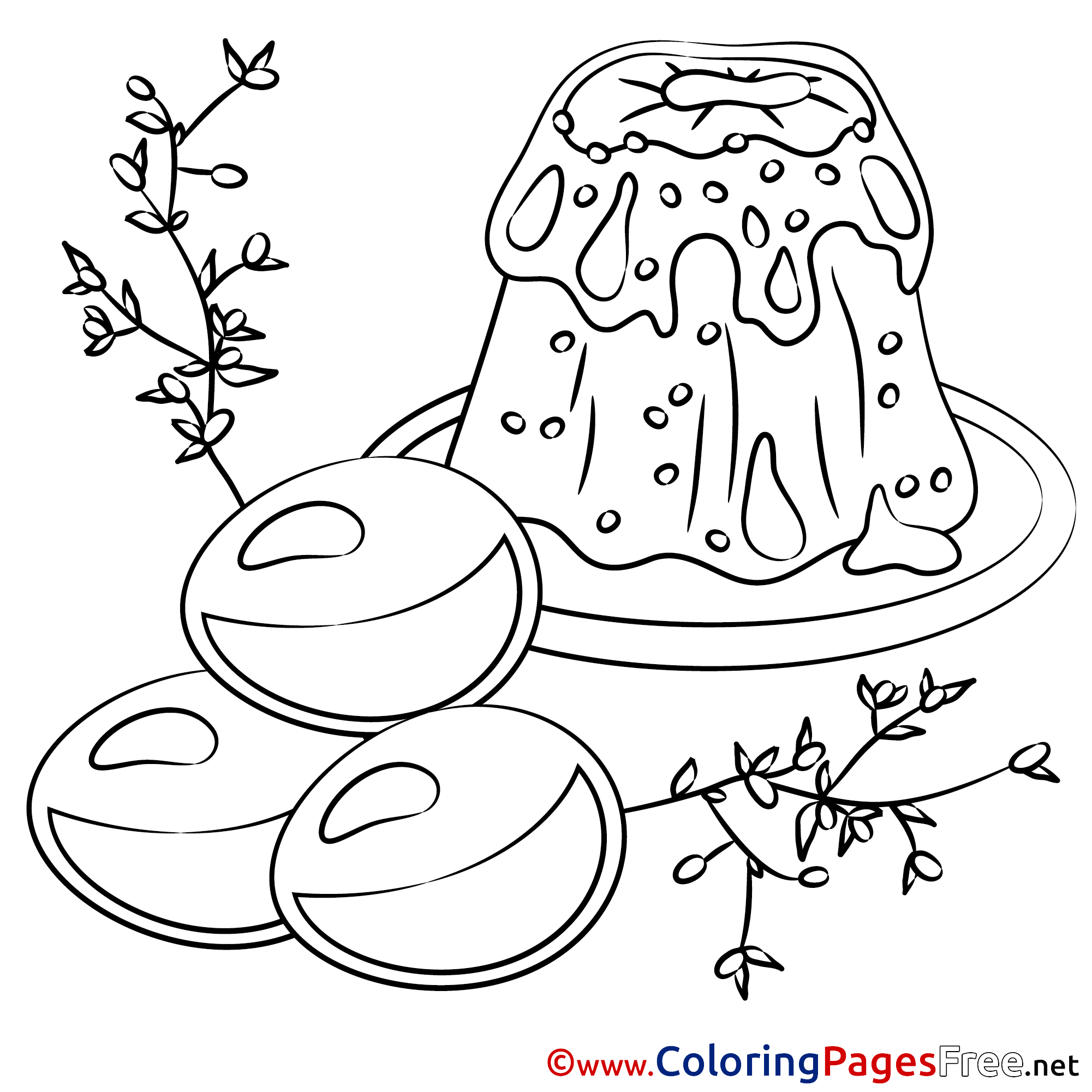 easter food coloring pages